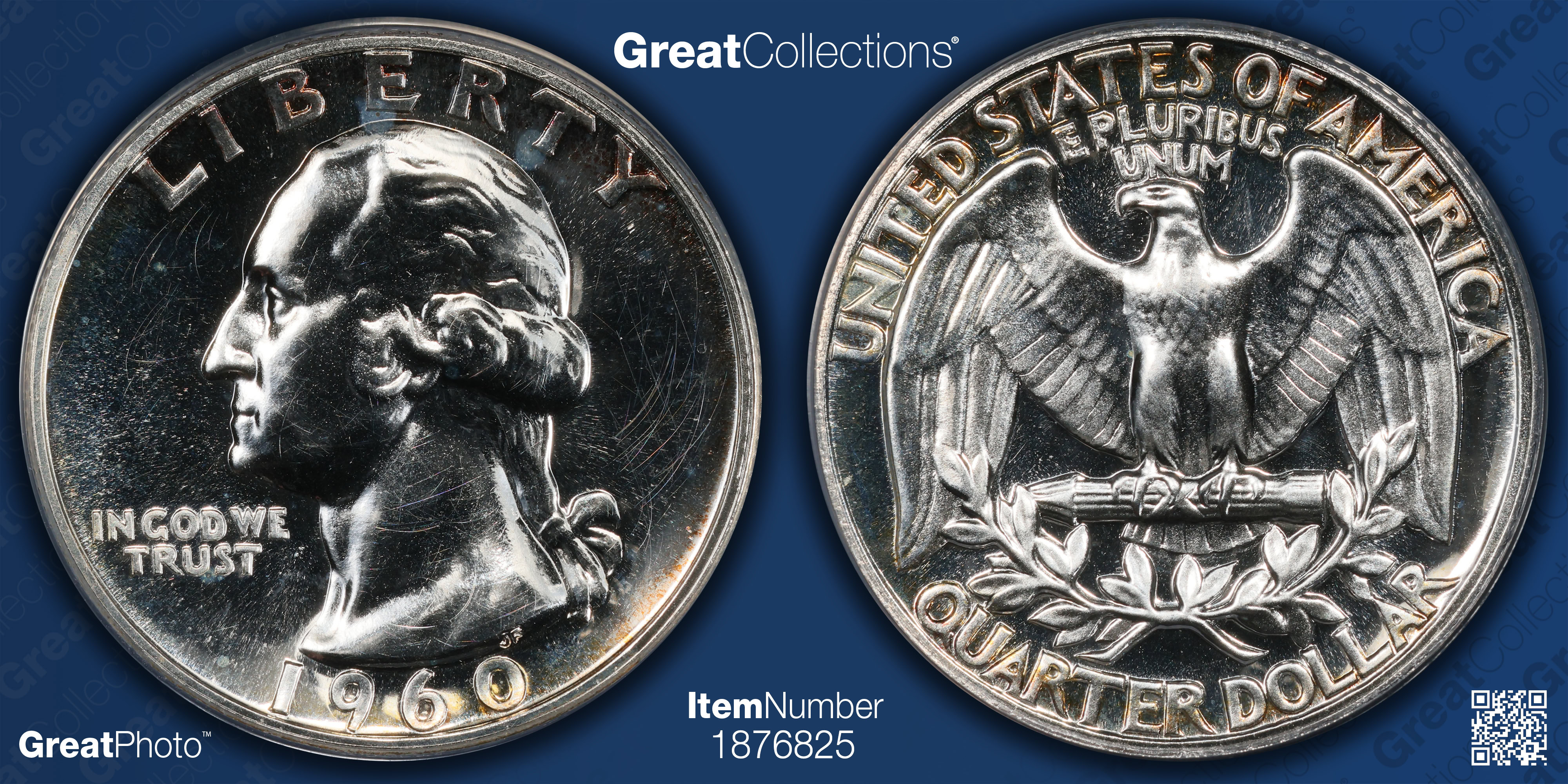 1960 Washington Quarter ANACS Proof-62 (Toned) (Item 1876825 ...