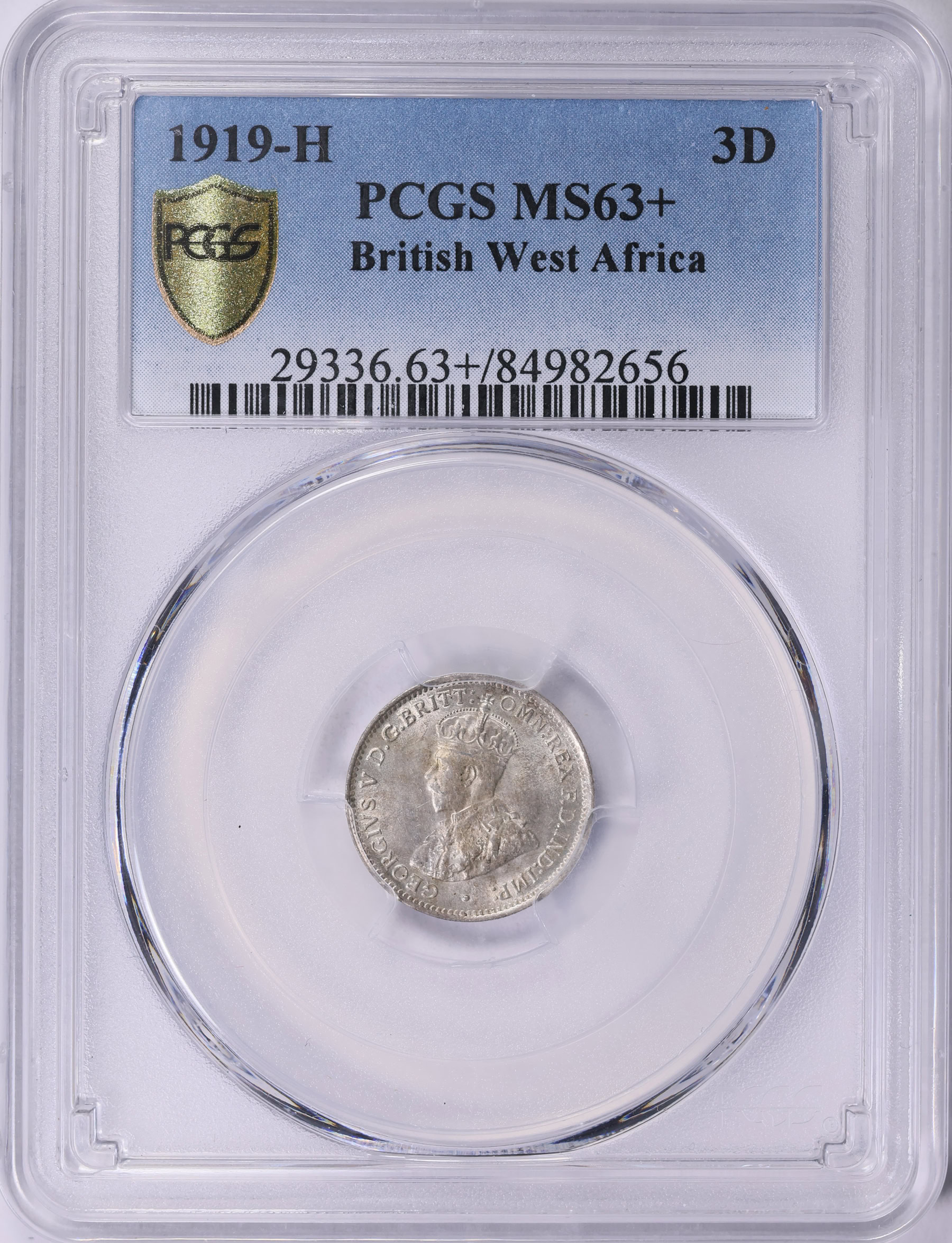 British West Africa 1919-H 3 Pence KM-10 PCGS MS-63+ (Item 1876996 ...