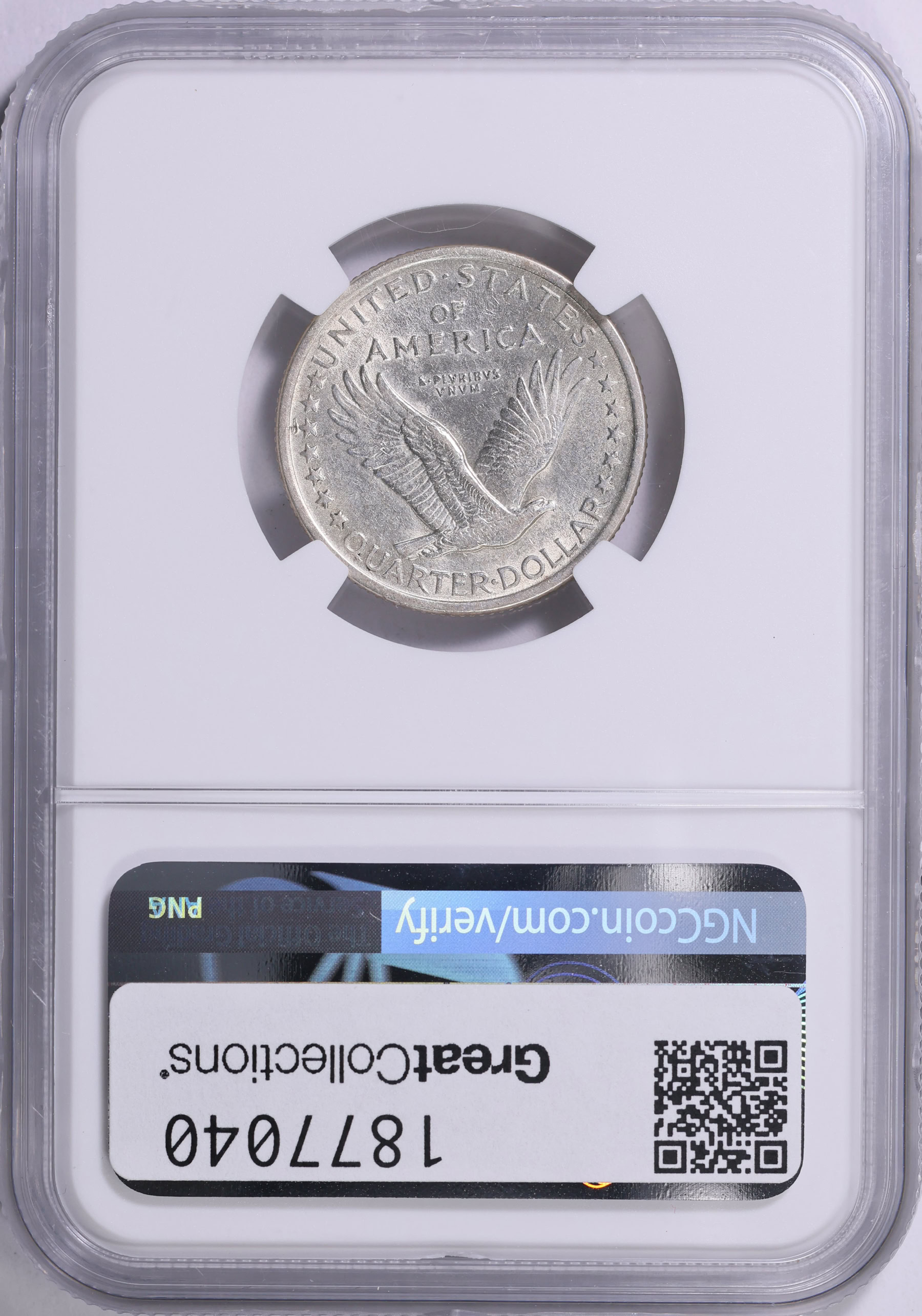 1917 Standing Liberty Quarter Type 1 NGC AU-55 (Item 1877040) | GreatCollections Coin Auctions