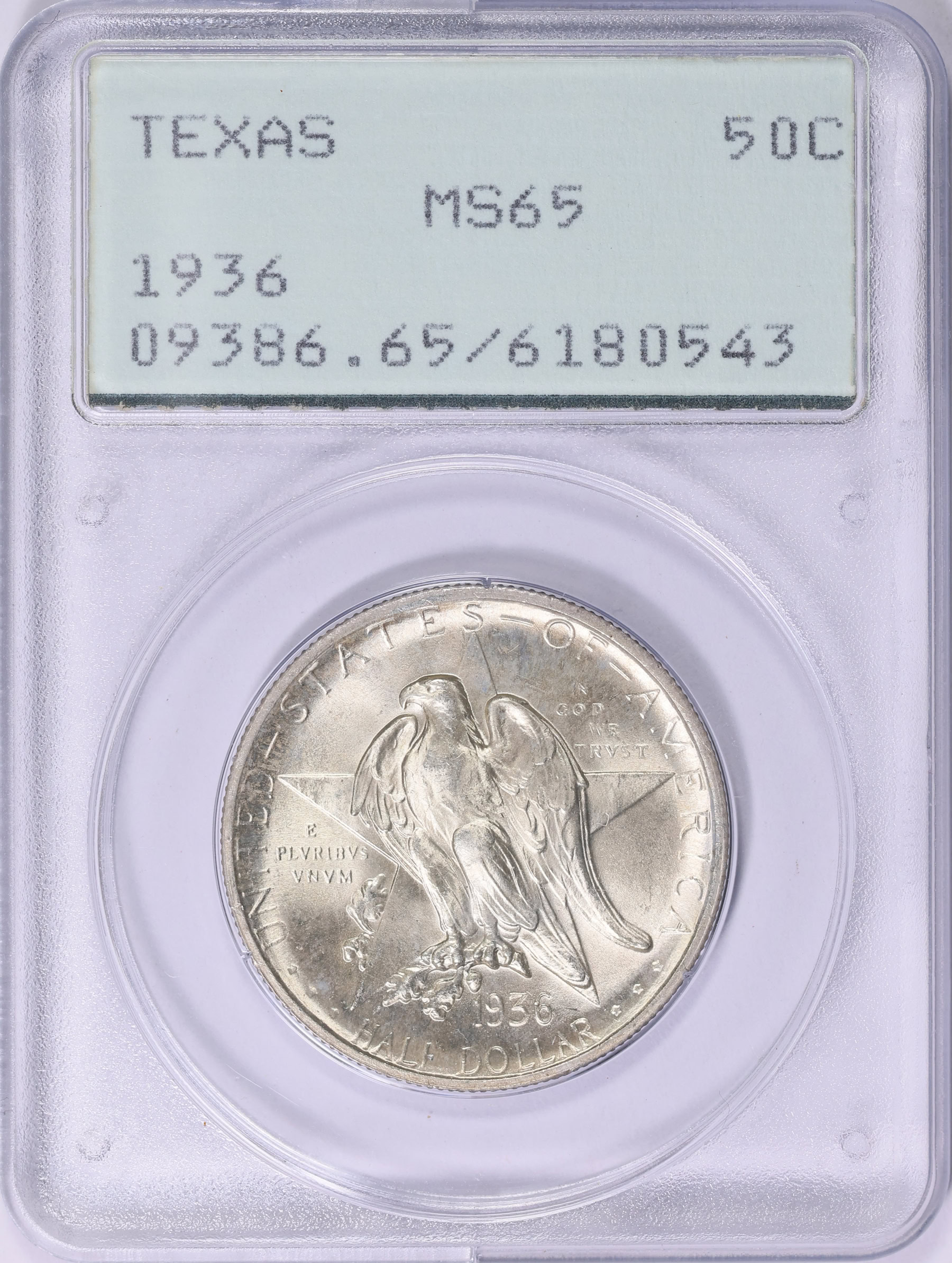 1936 Texas Centennial Half Dollar PCGS MS-65 OGH (1st Gen) (Item ...