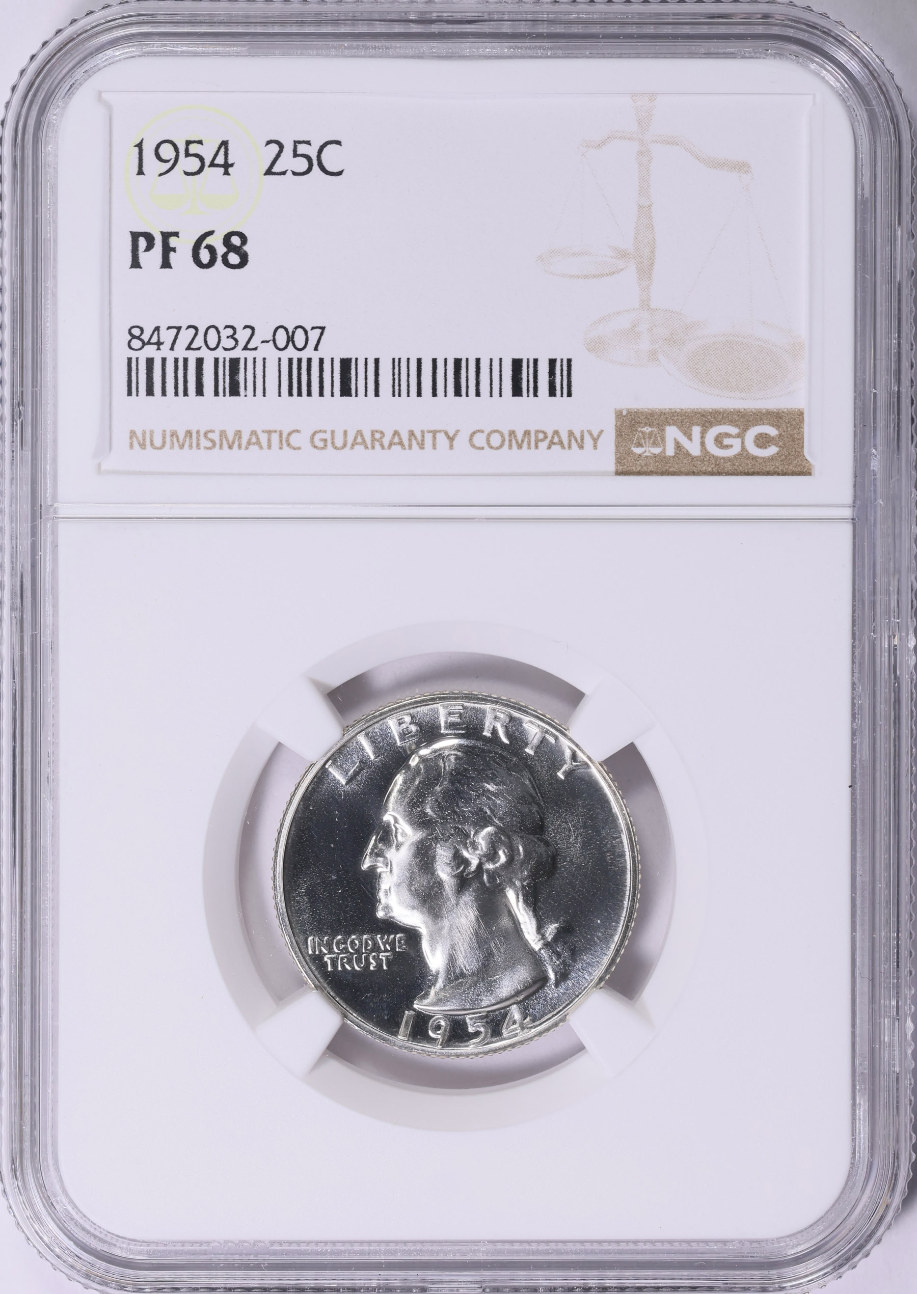 1954 Washington Quarter NGC Proof-68 (Item 1877120) | GreatCollections Coin Auctions