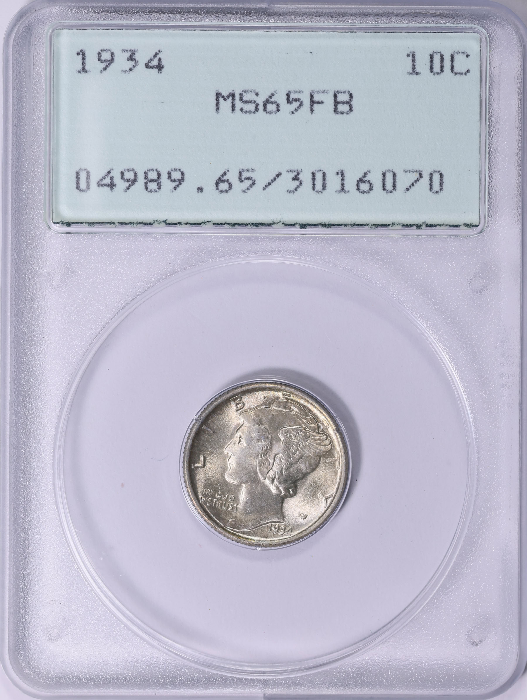 1934 Mercury Dime PCGS MS-65 FB OGH (1st Gen) (Item 1877179) | GreatCollections Coin Auctions