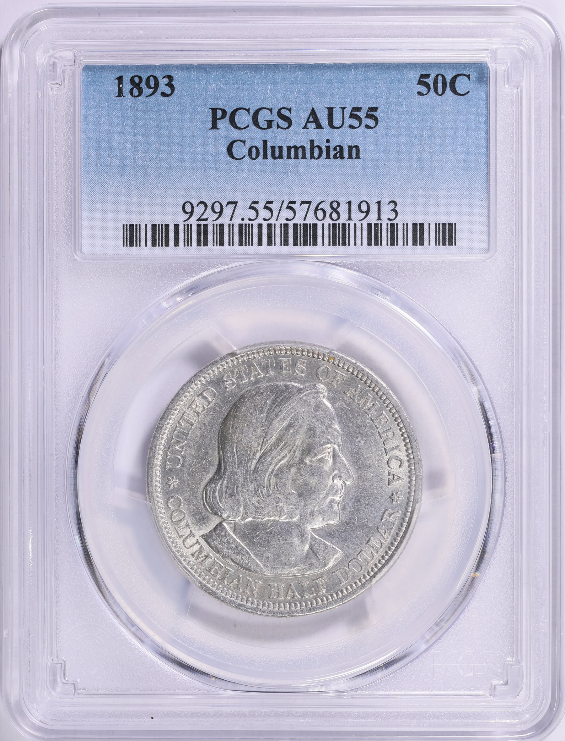 1893 World Columbian Exposition Half Dollar PCGS AU-55 (Item 1877236 ...