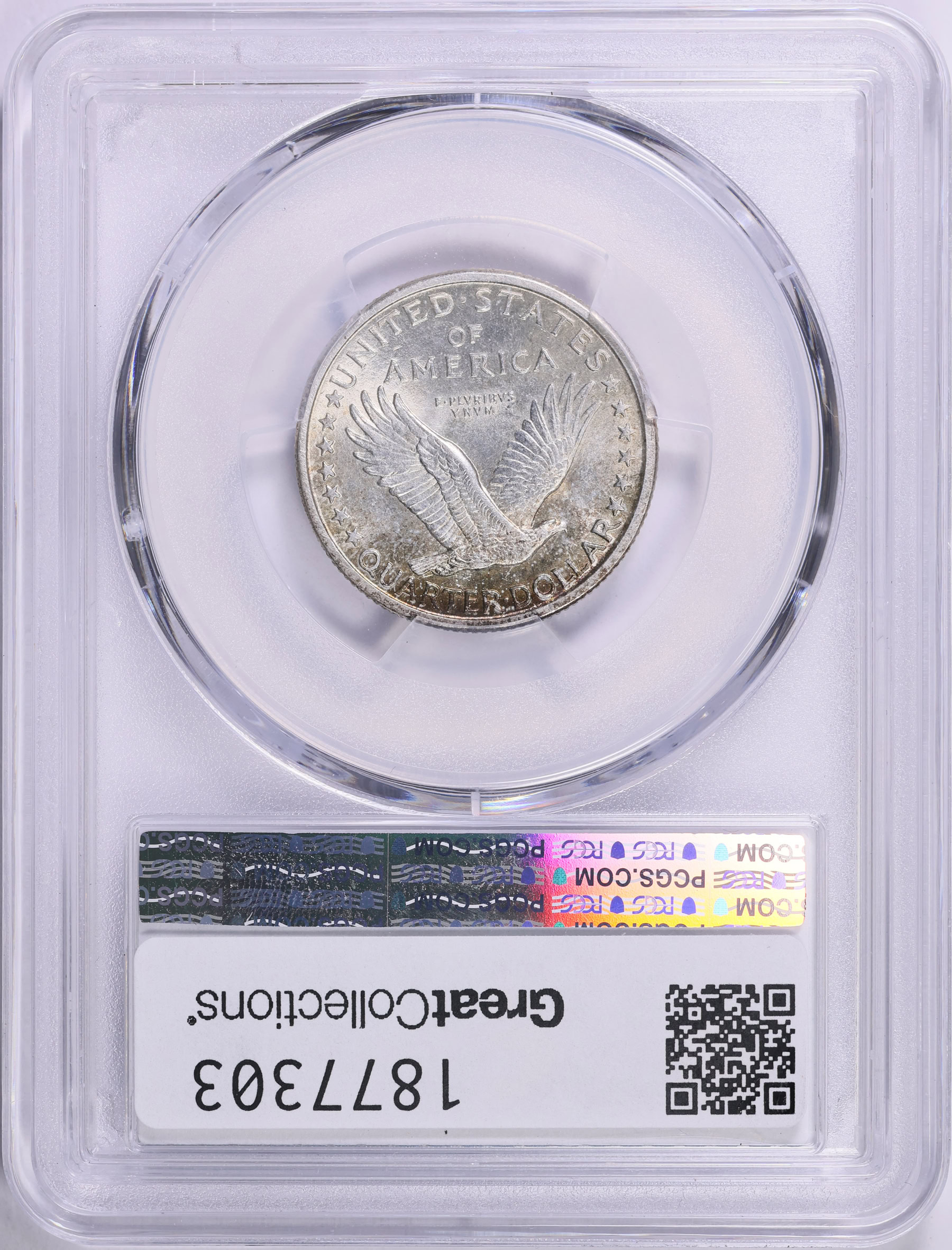 1917-D Standing Liberty Quarter Type 1 PCGS MS-62 FH (Toned) (Item 1877303) | GreatCollections ...