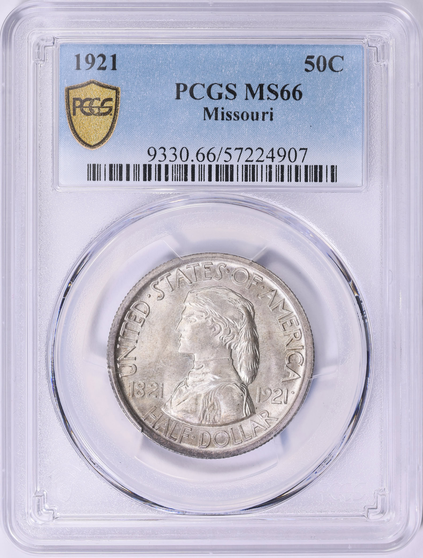 1921 Missouri Centennial Half Dollar PCGS MS-66 (Toned) (Item 1877515 ...