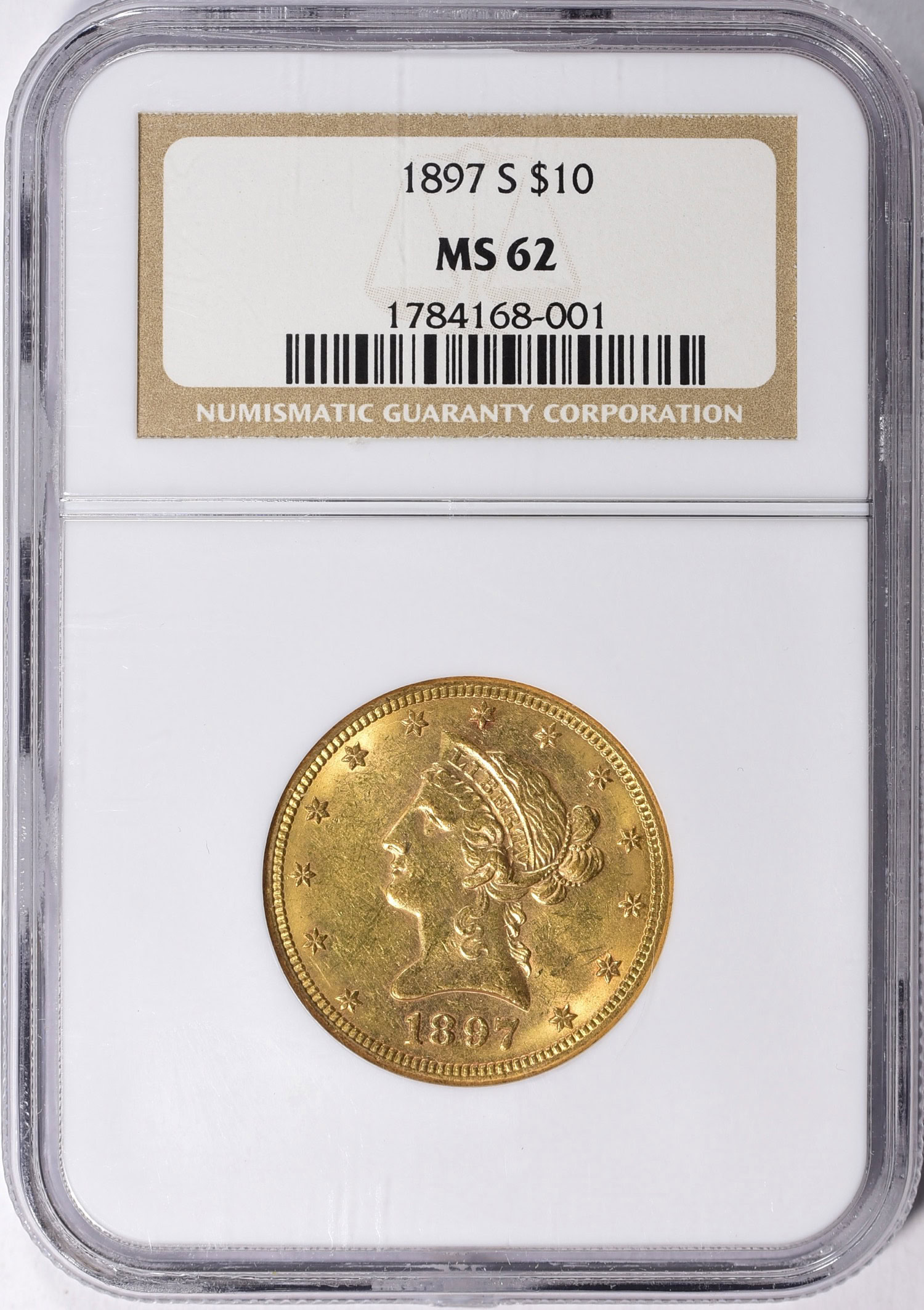1897-S Liberty Gold Eagle NGC MS-62 (Item 1877611) | GreatCollections ...