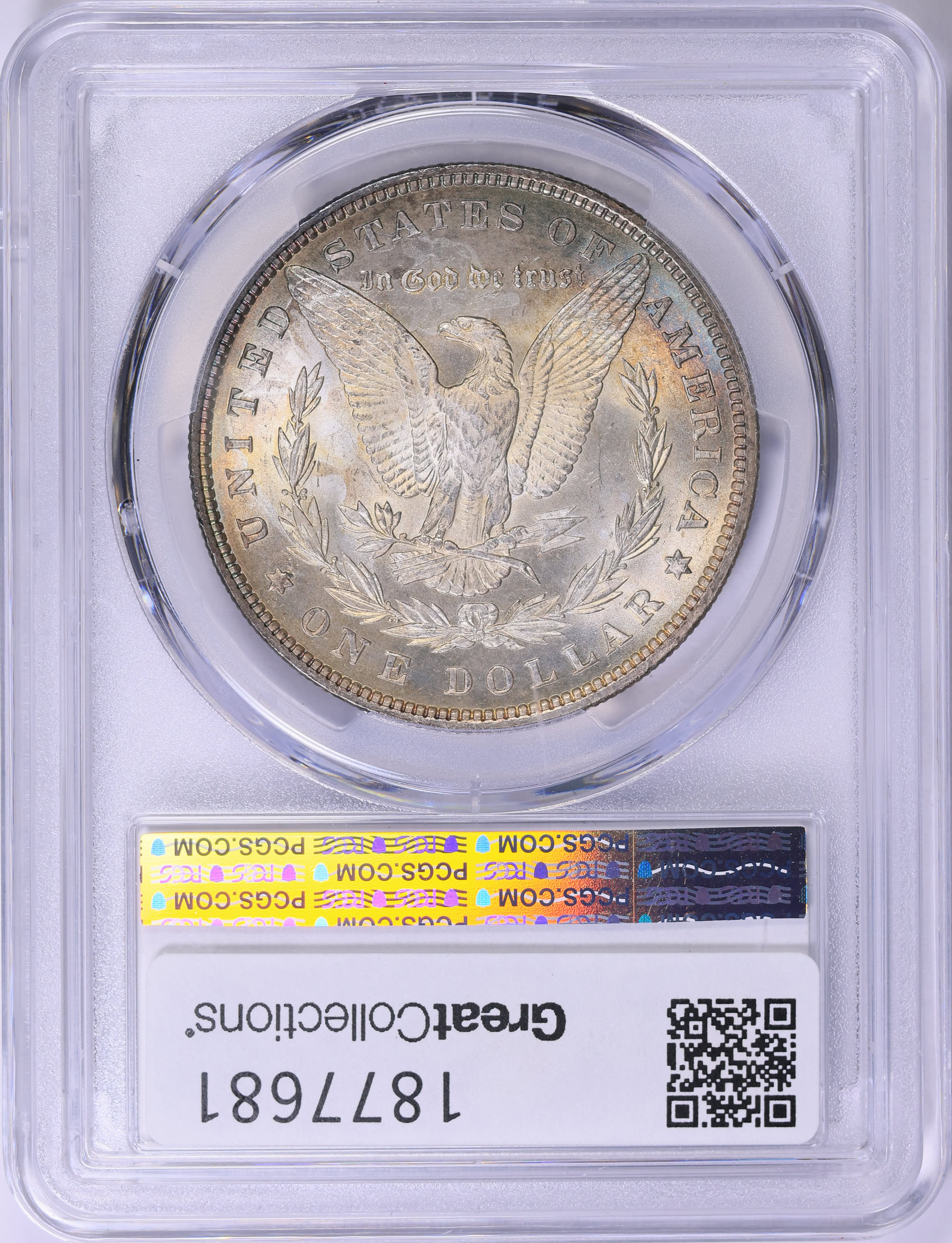 1879 Morgan Silver Dollar PCGS MS-66+ (CAC Green) (Toned) (Item 1877681) | GreatCollections Coin ...