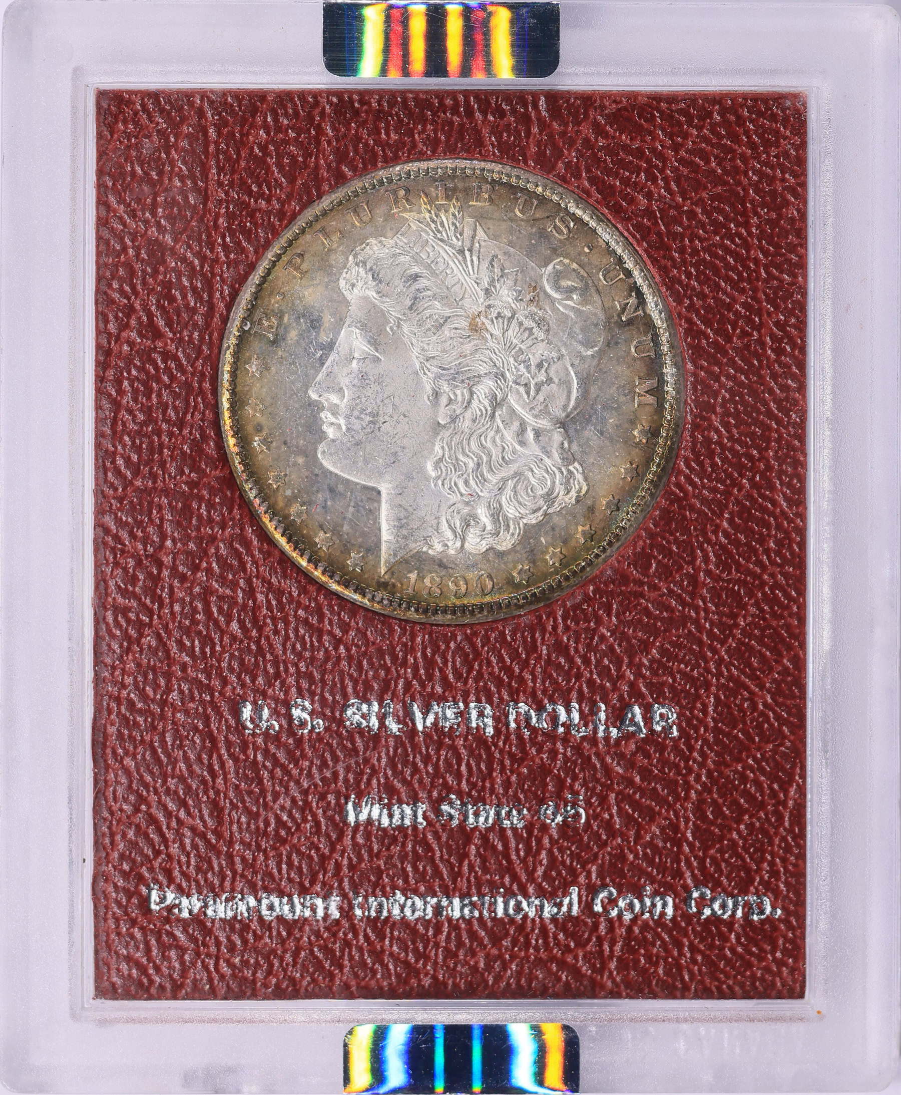 1890-CC Morgan Silver Dollar NGC MS-63 PL (Paramount Red Holder) (Toned) | NGC Cert #6689533-004 ...