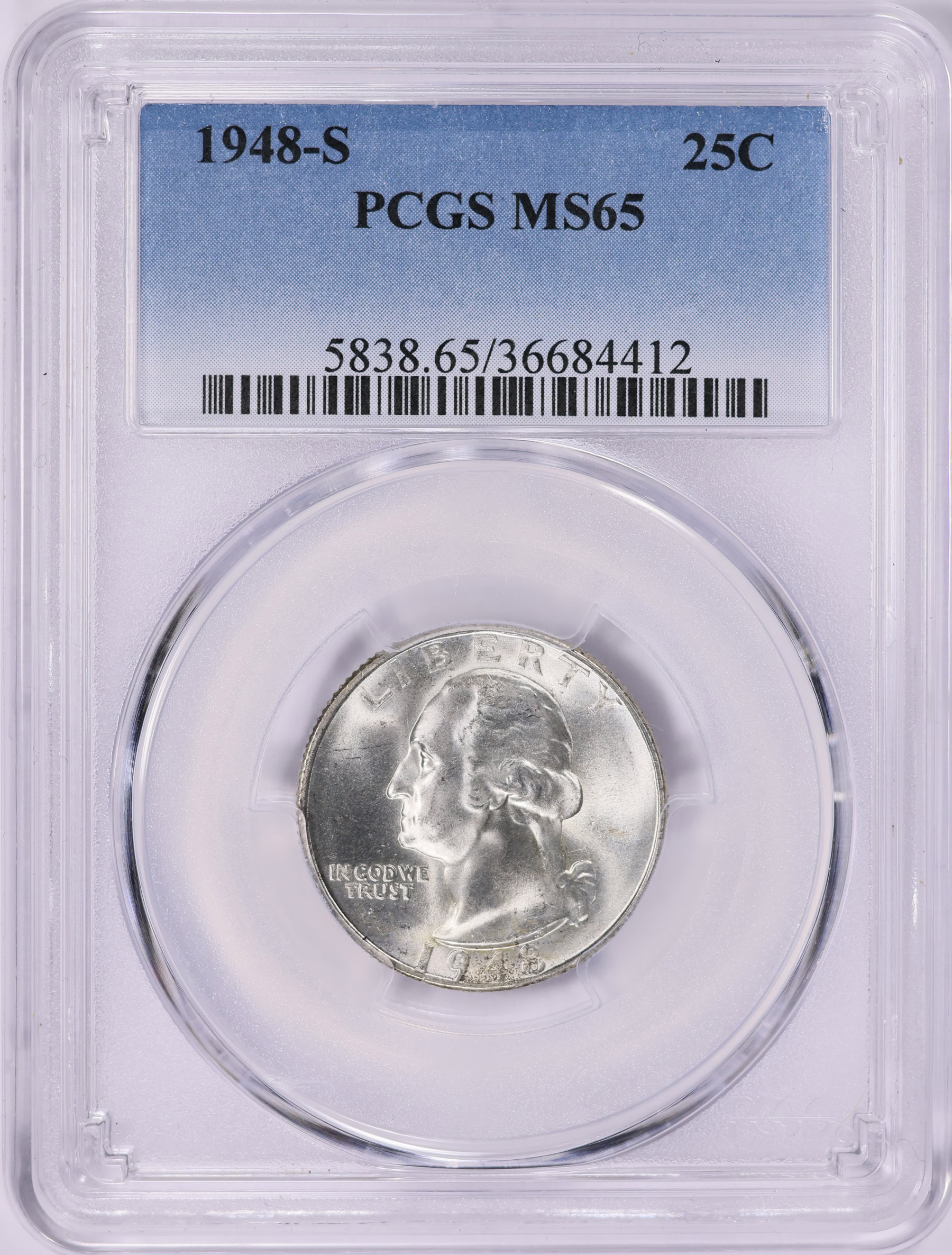 1948-S Washington Quarter PCGS MS-65 (Item 1877811) | GreatCollections Coin Auctions