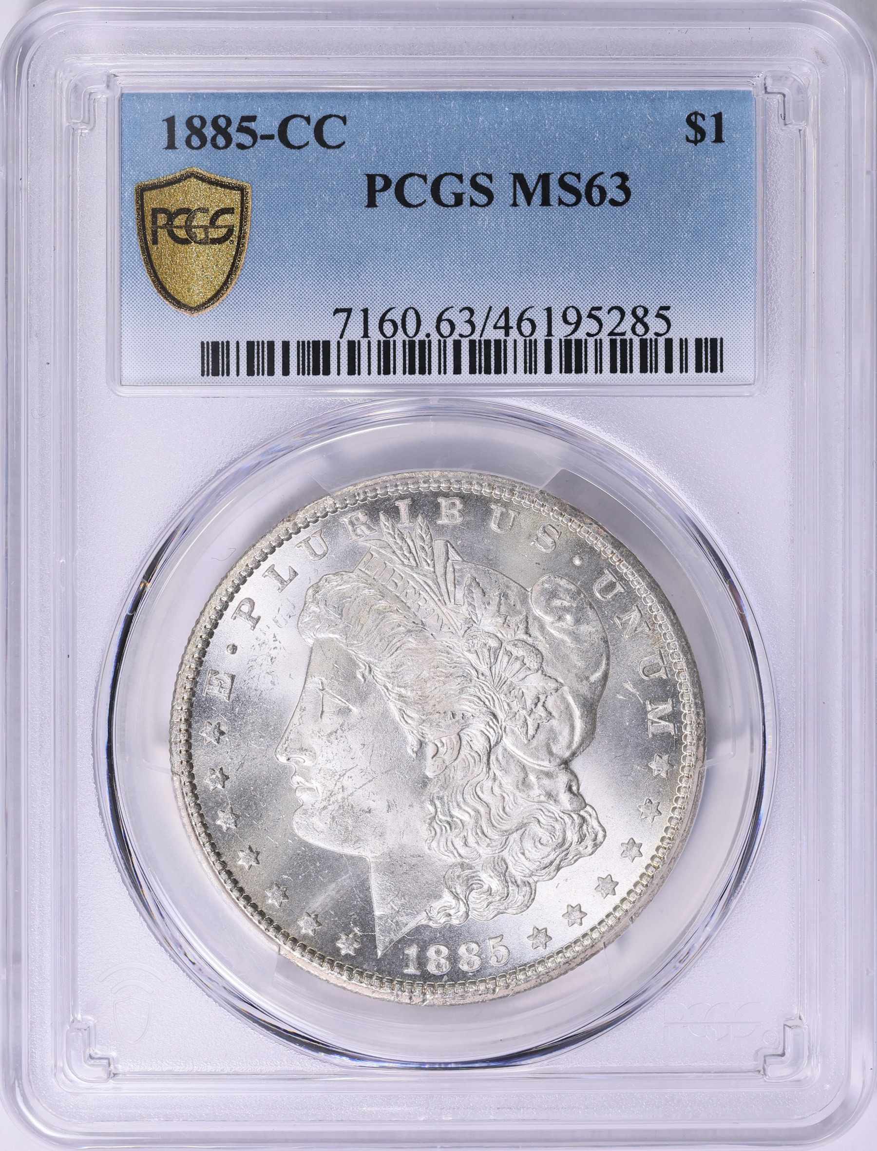 1885-CC Morgan Silver Dollar PCGS MS-63 (Item 1877833) | GreatCollections Coin Auctions
