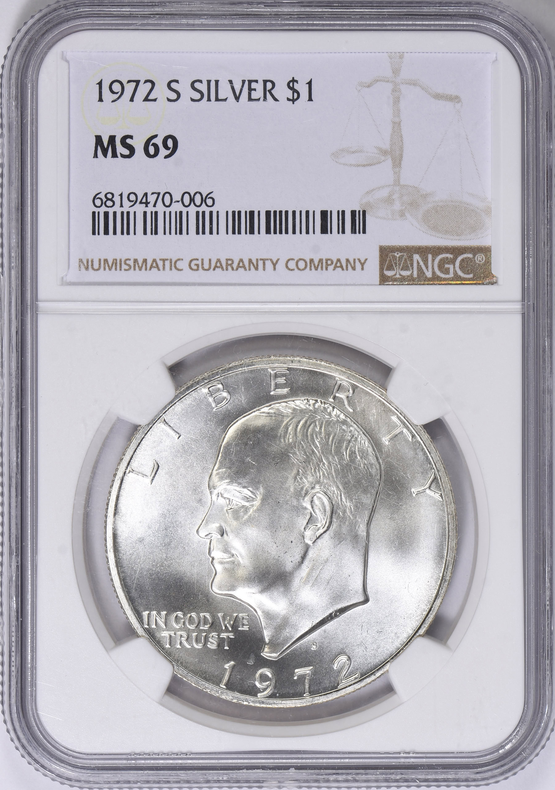 1972-S Eisenhower Dollar Silver NGC MS-69 (Item 1878030 ...
