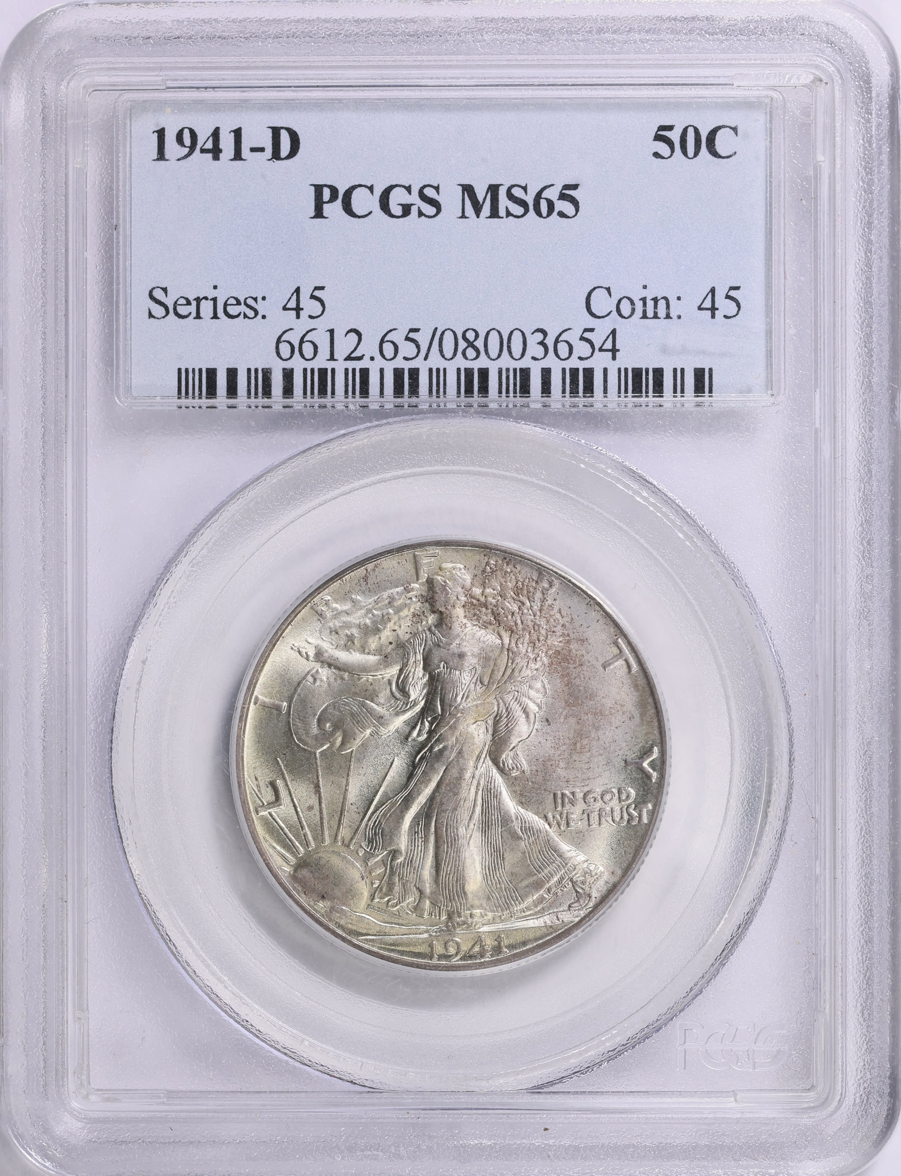 1941-D Walking Liberty Half Dollar PCGS MS-65 (Item 1878069) | GreatCollections Coin Auctions