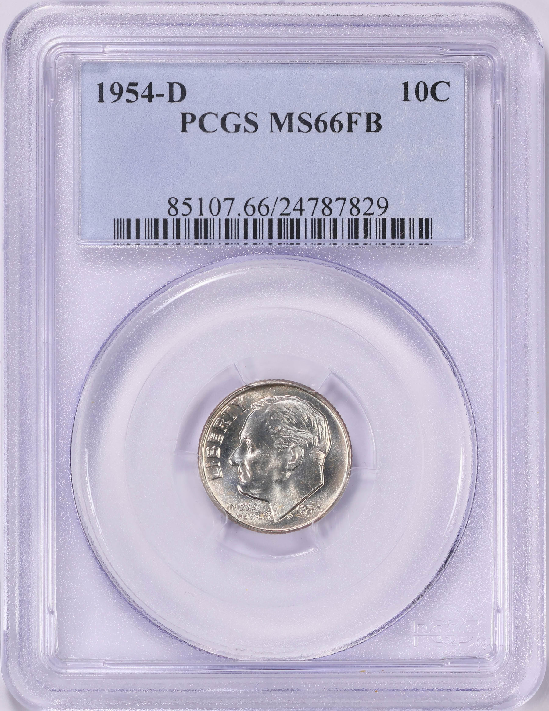 1954-D Roosevelt Dime PCGS MS-66 FB (Item 1878112) | GreatCollections ...
