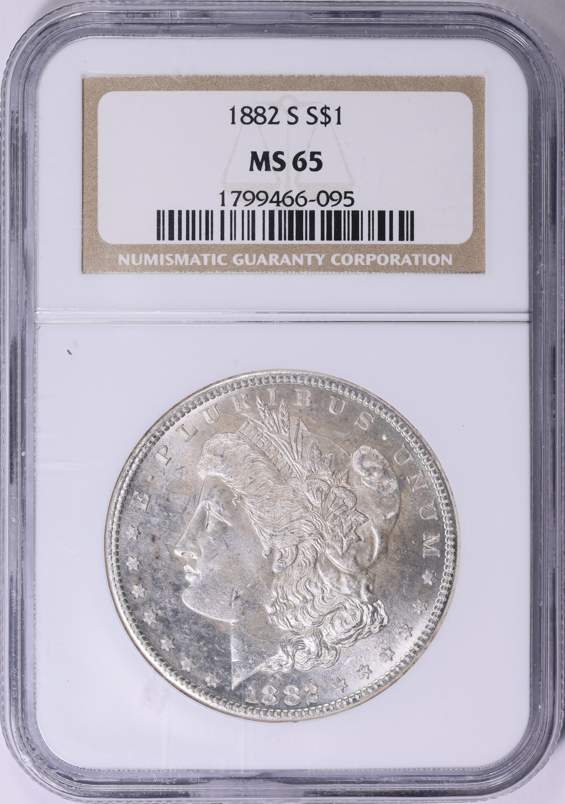 1882-S Morgan Silver Dollar NGC MS-65 (Item 1878139) | GreatCollections Coin Auctions