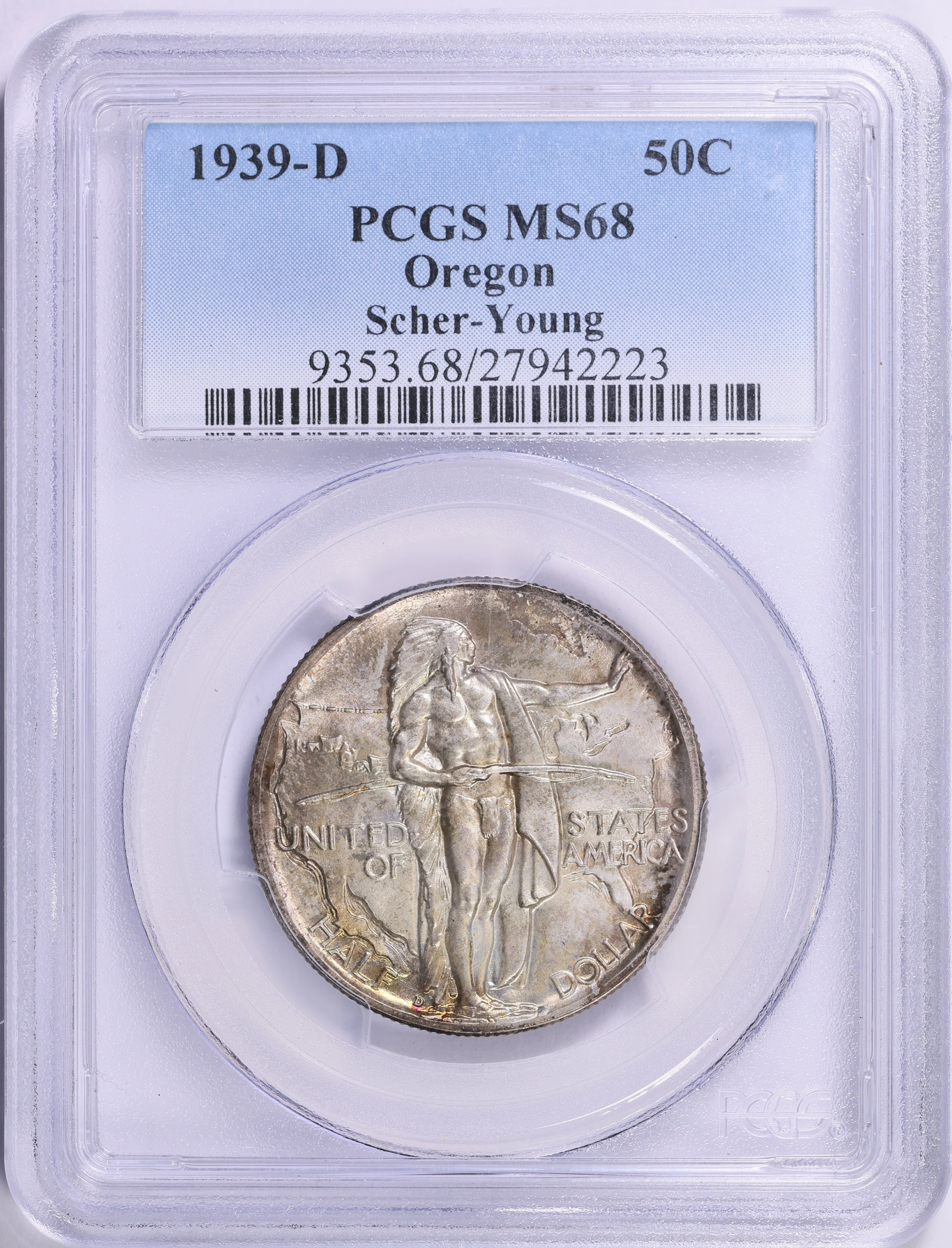 1939-D Oregon Trail Memorial Half Dollar PCGS MS-68 (Scher-Young ...
