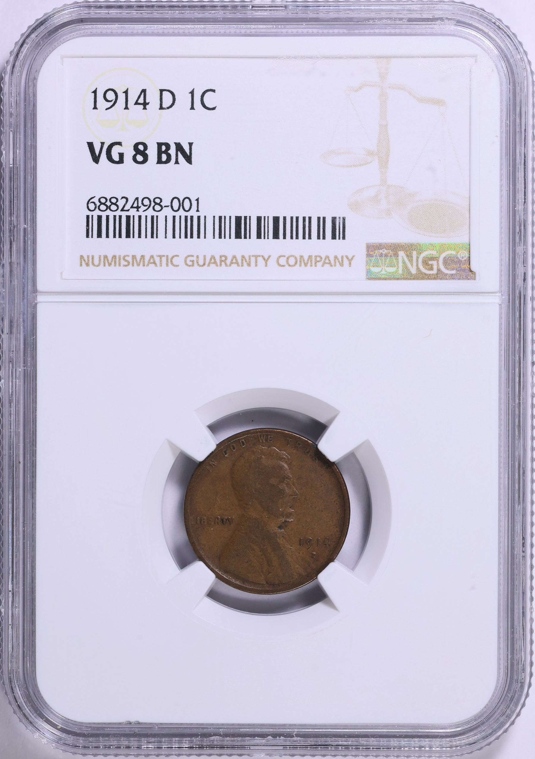 1914-D Lincoln Cent NGC VG-08 BN (Item 1878185) | GreatCollections Coin Auctions