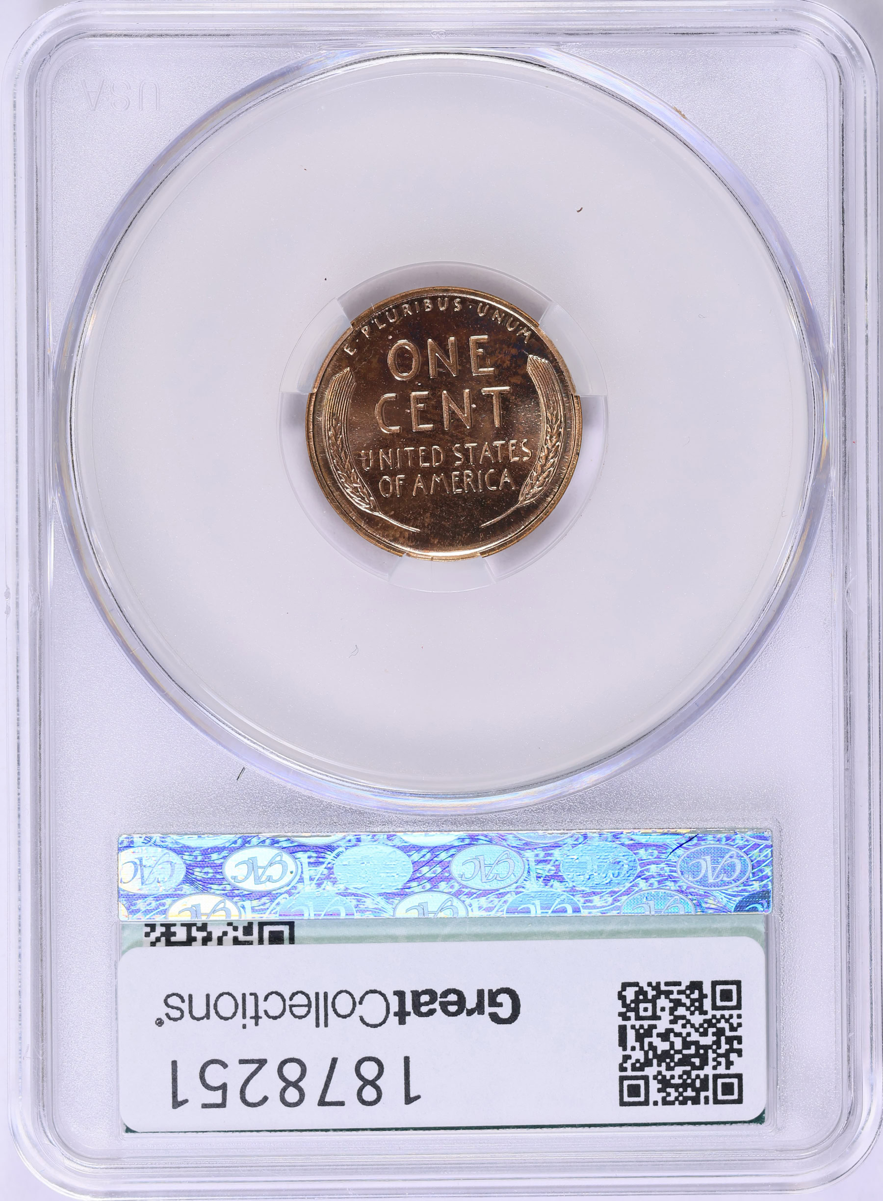 1952 Lincoln Cent CACG Proof-64 RD (Item 1878251) | GreatCollections ...