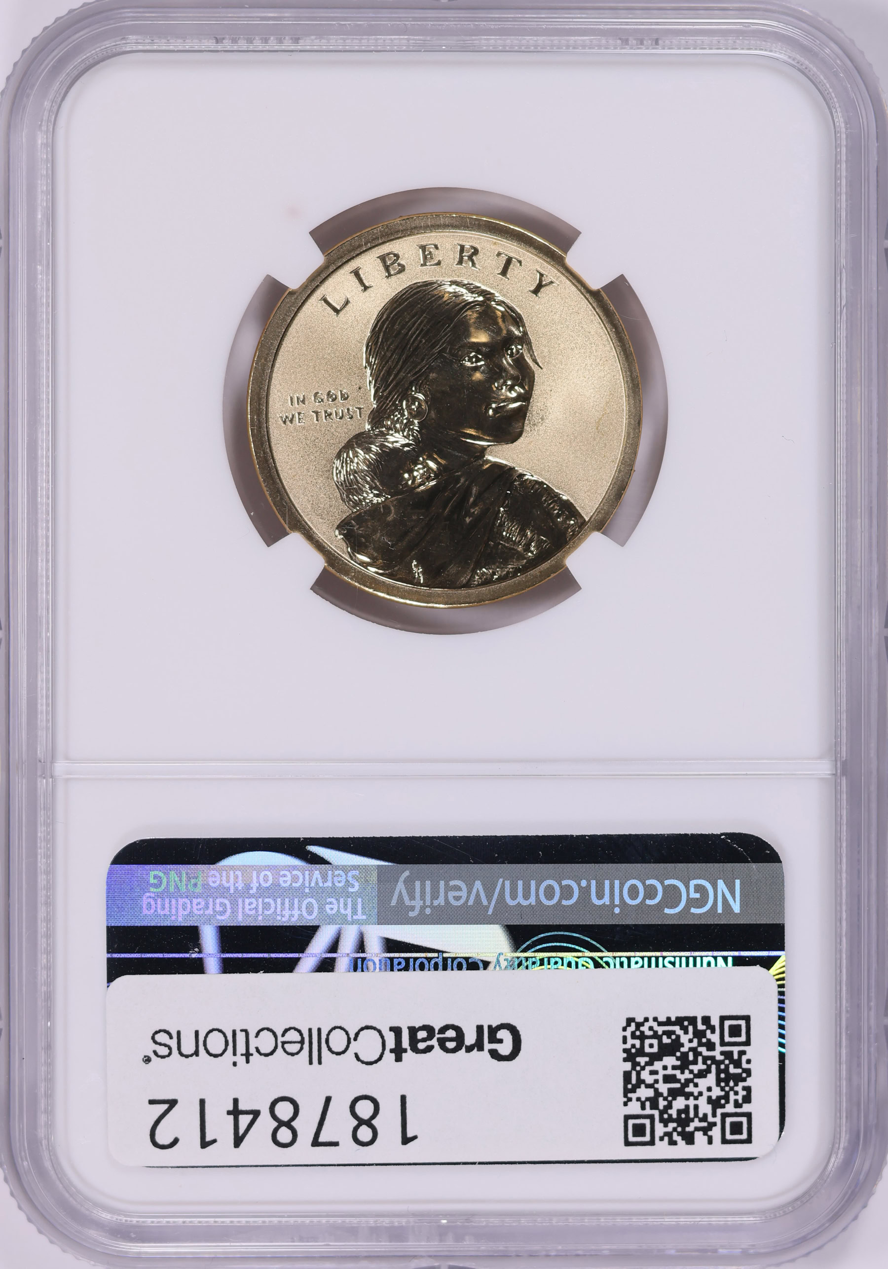 2018-S Sacagawea Dollar Reverse Proof First Day of Issue (From the 50th ...