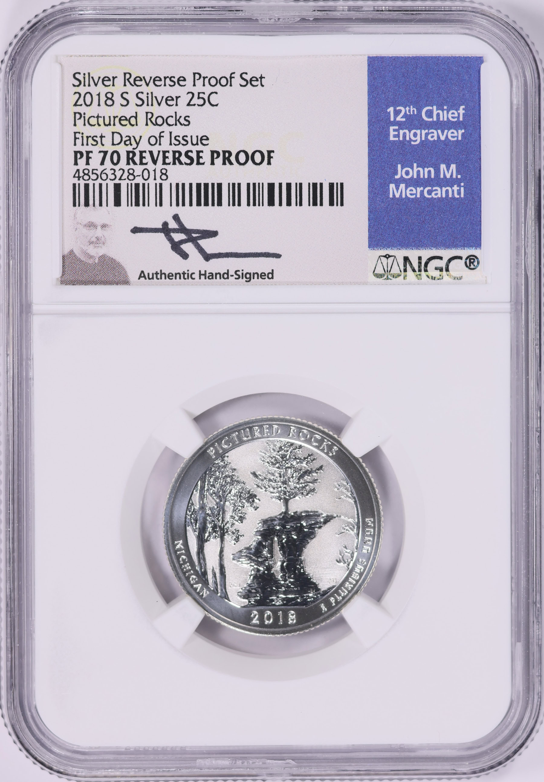 2018-S America the Beautiful Quarter Silver Pictured Rocks NP Reverse ...