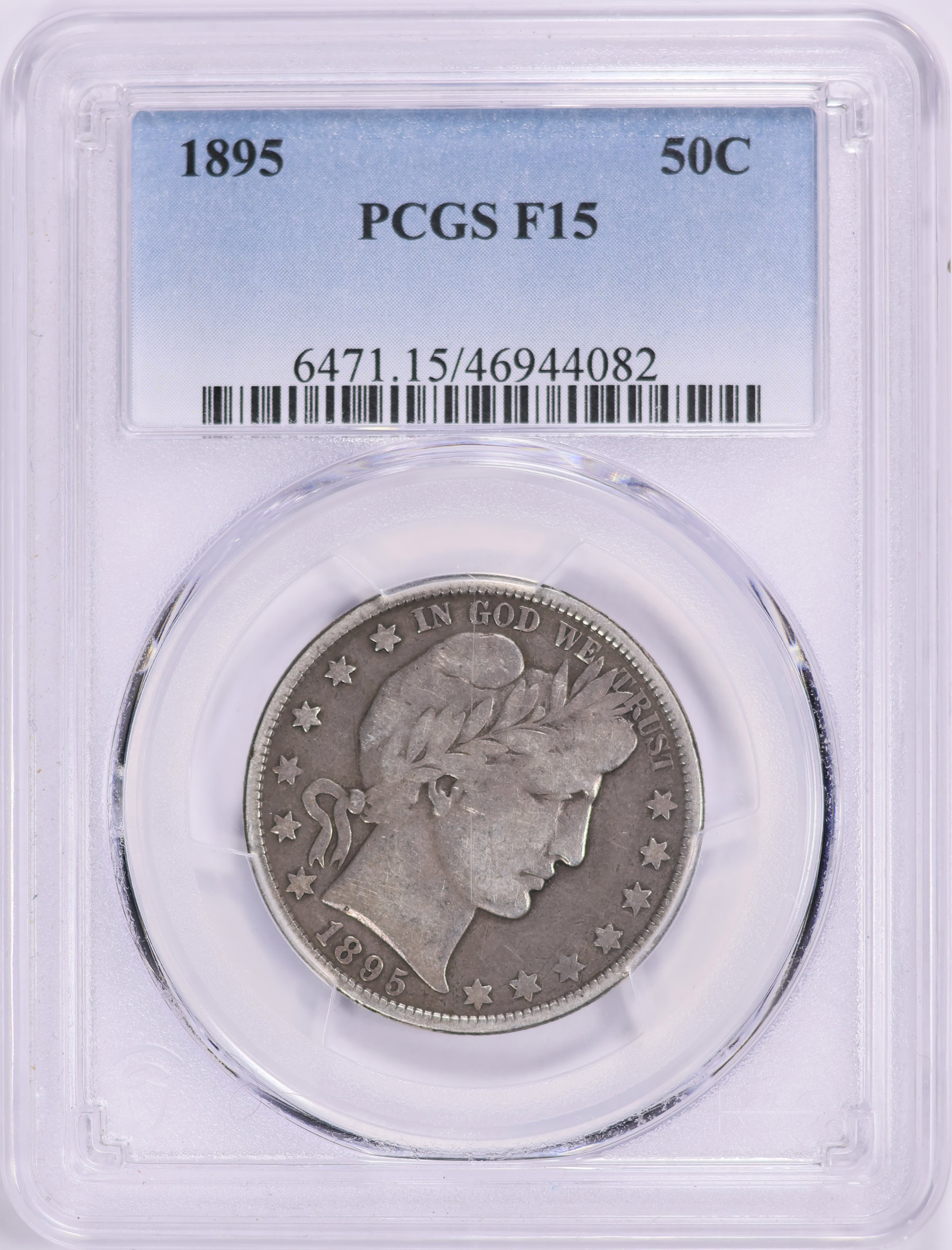 1895 Barber Half Dollar PCGS F-15 (Item 1878602) | GreatCollections Coin Auctions