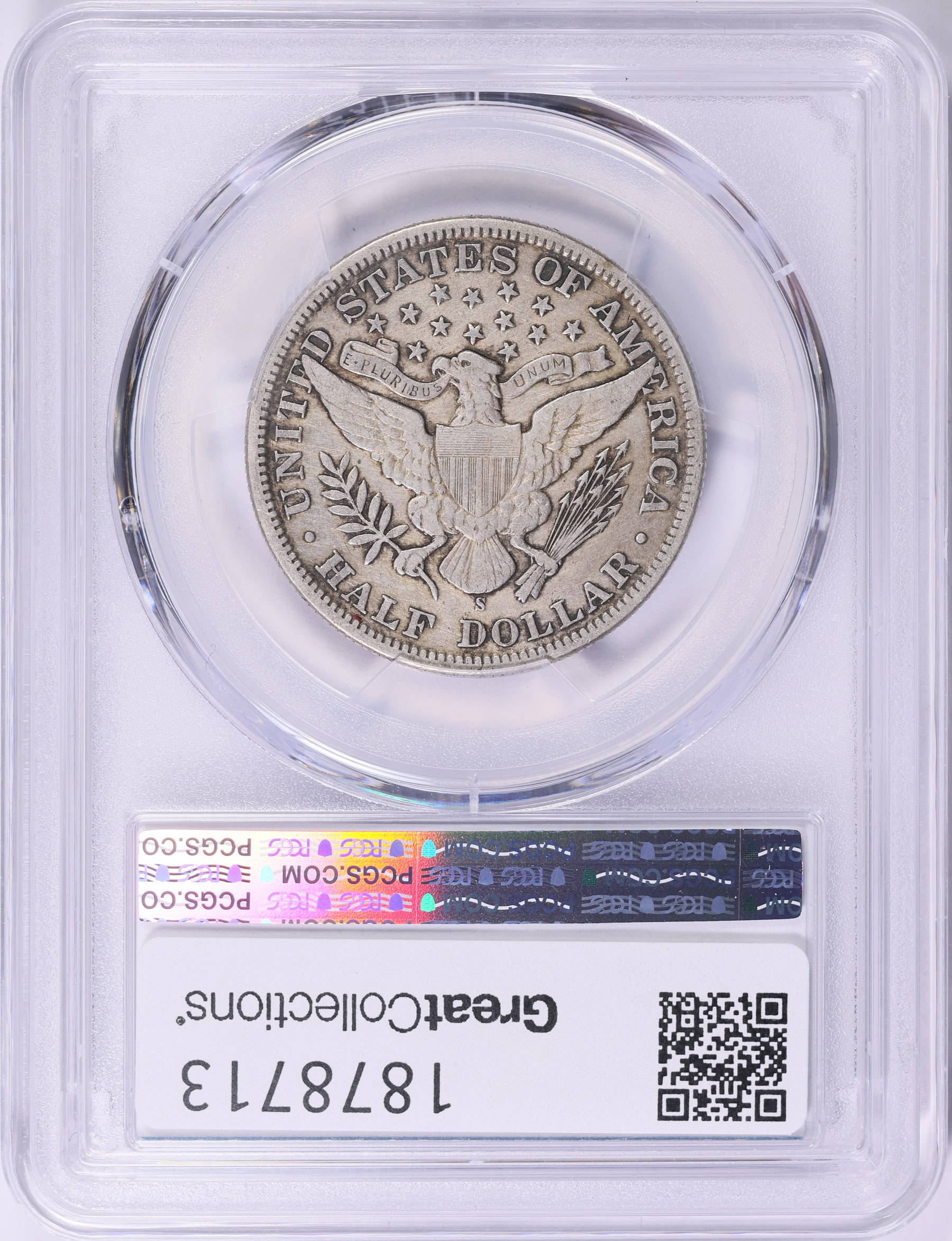 1898-S Barber Half Dollar PCGS Genuine VF Details (Item 1878713) | GreatCollections Coin Auctions