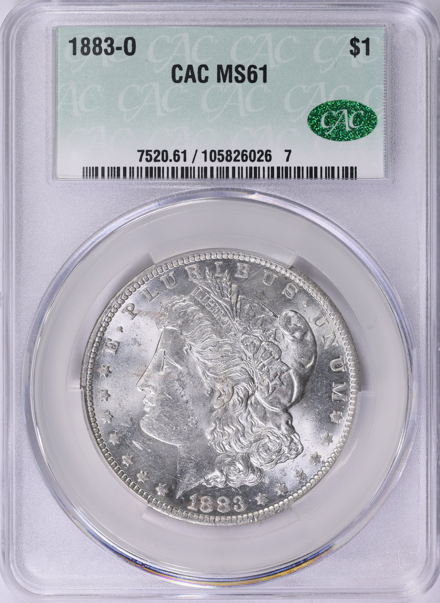 1883-O Morgan Silver Dollar CACG MS-61 (Item 1878845) | GreatCollections Coin Auctions