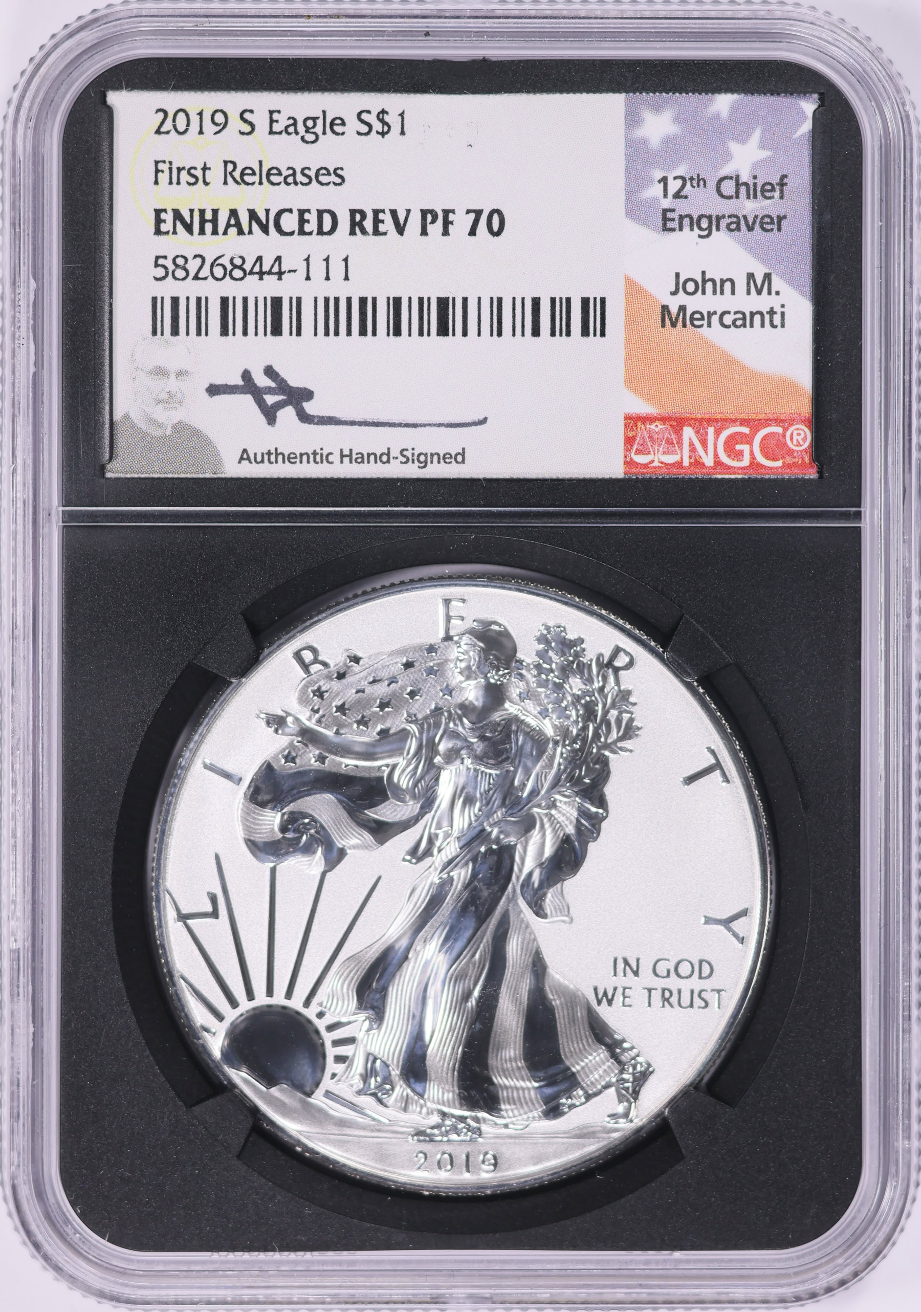 2019-S $1 Silver Eagle Enhanced Reverse Proof First Releases NGC Proof ...