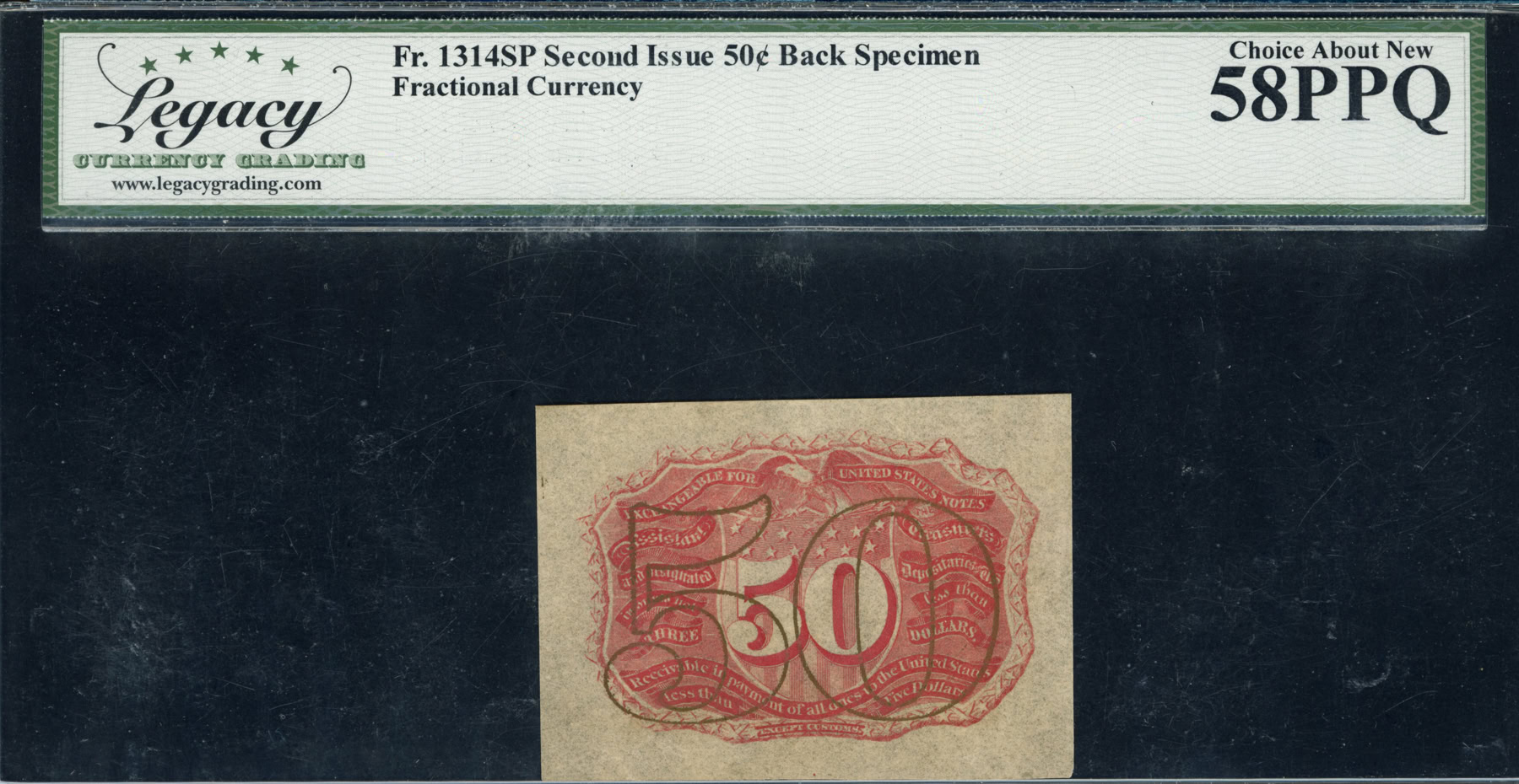 Fr. 1314spnmb Second Issue 50 Cents Fractional Currency Second Issue ...
