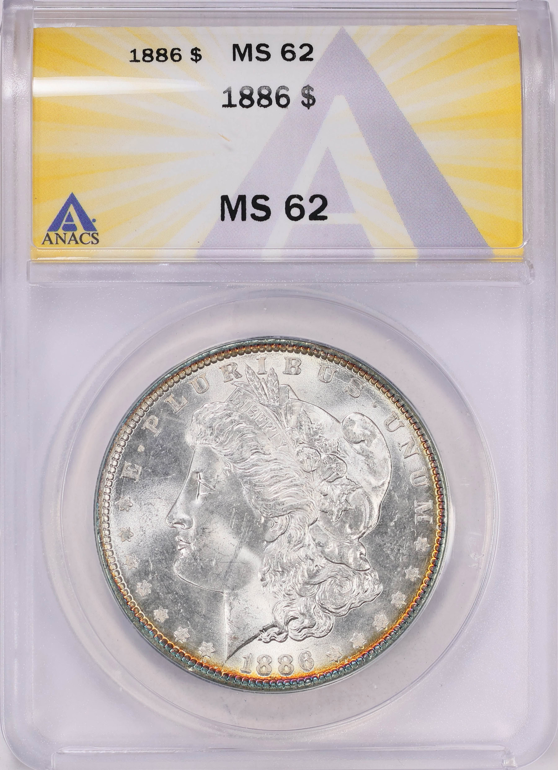 1886 Morgan Silver Dollar ANACS MS-62 (Item 1879253) | GreatCollections Coin Auctions