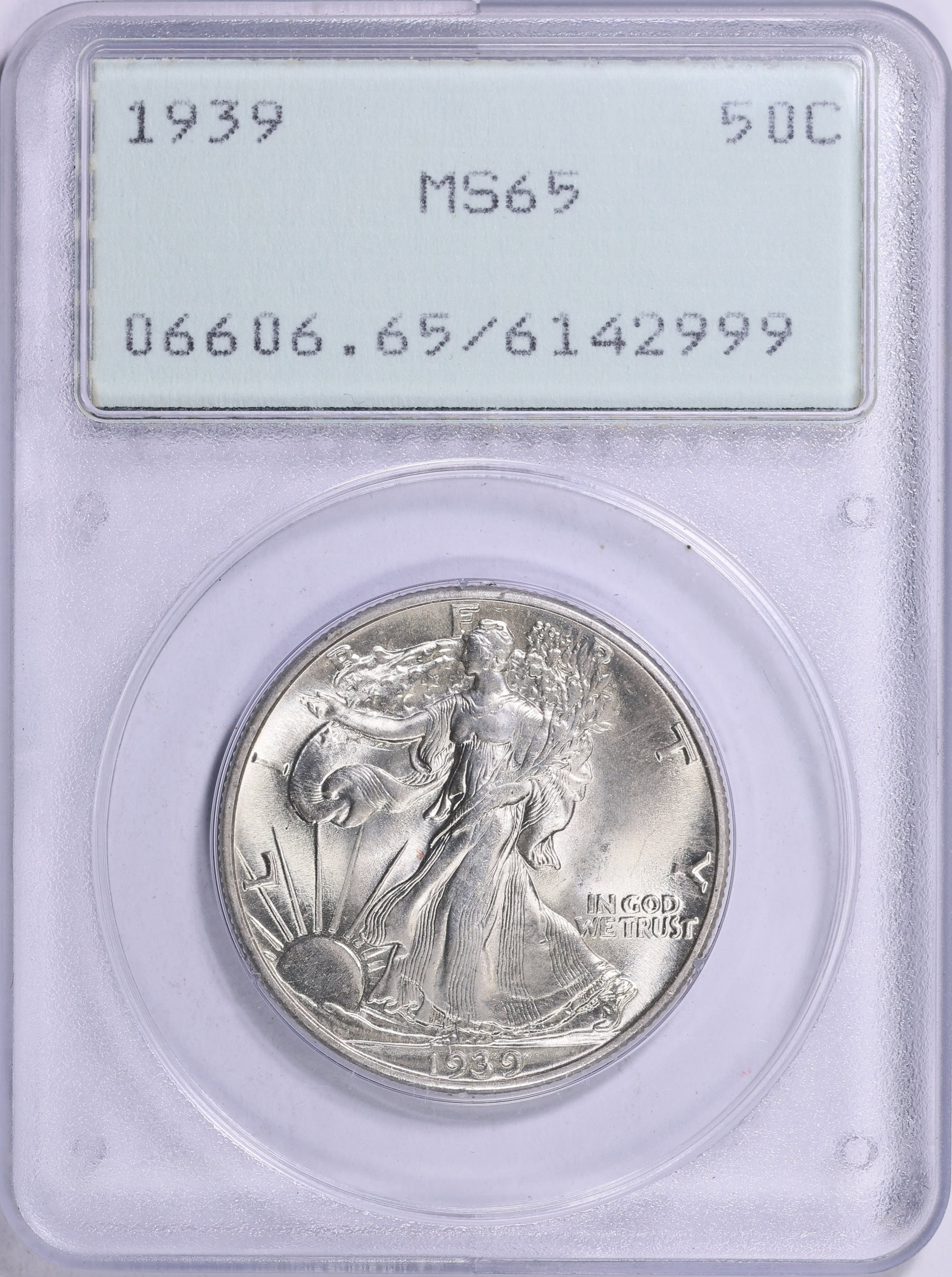 1939 Walking Liberty Half Dollar PCGS MS-65 OGH (1st Gen) (Item 1879330) | GreatCollections Coin ...