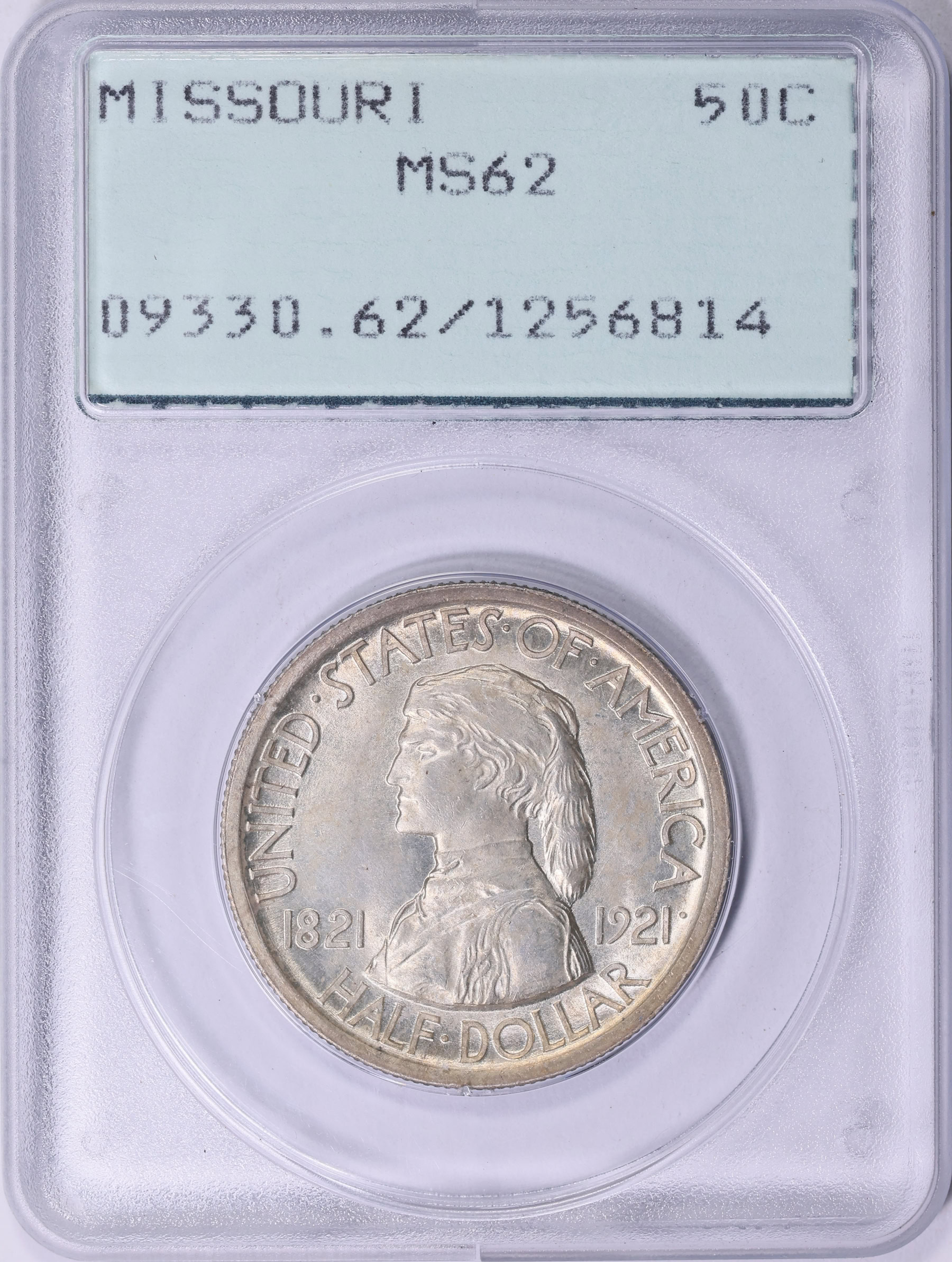 1921 Missouri Centennial Half Dollar PCGS MS-62 OGH (1st Gen) (Item ...