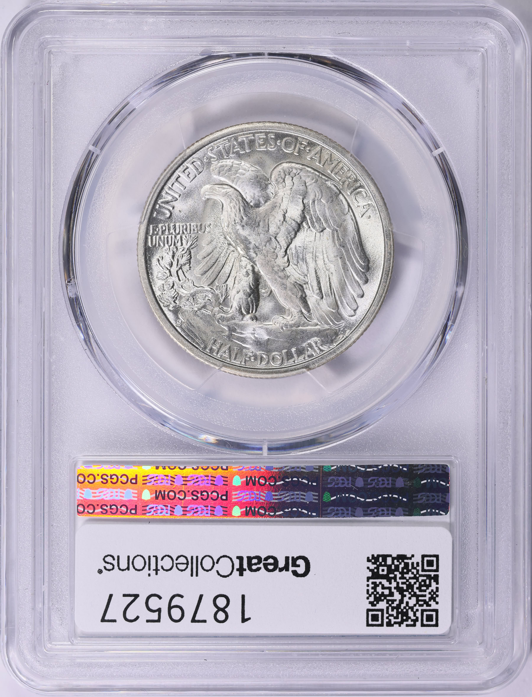 1944-S Walking Liberty Half Dollar PCGS MS-66+ (CAC Green) (Item 1879527) | GreatCollections ...