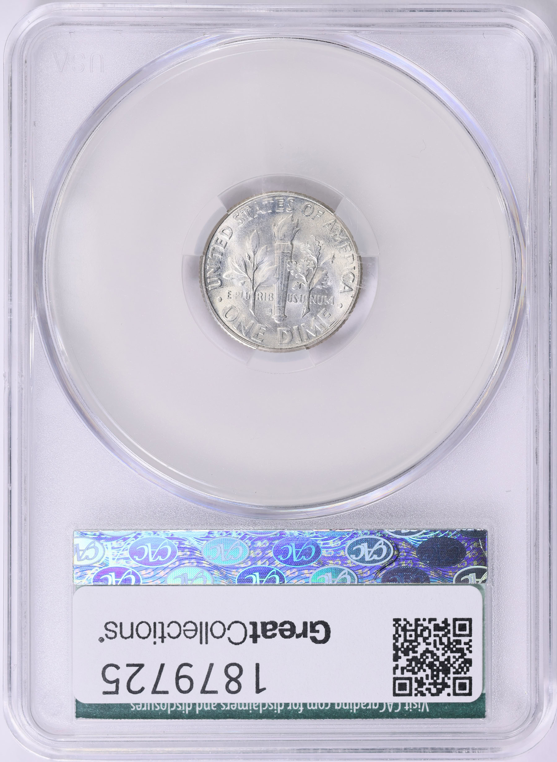 1953-S Roosevelt Dime Acorn FS-901 CACG MS-66 | CACG Cert #137181677 ...