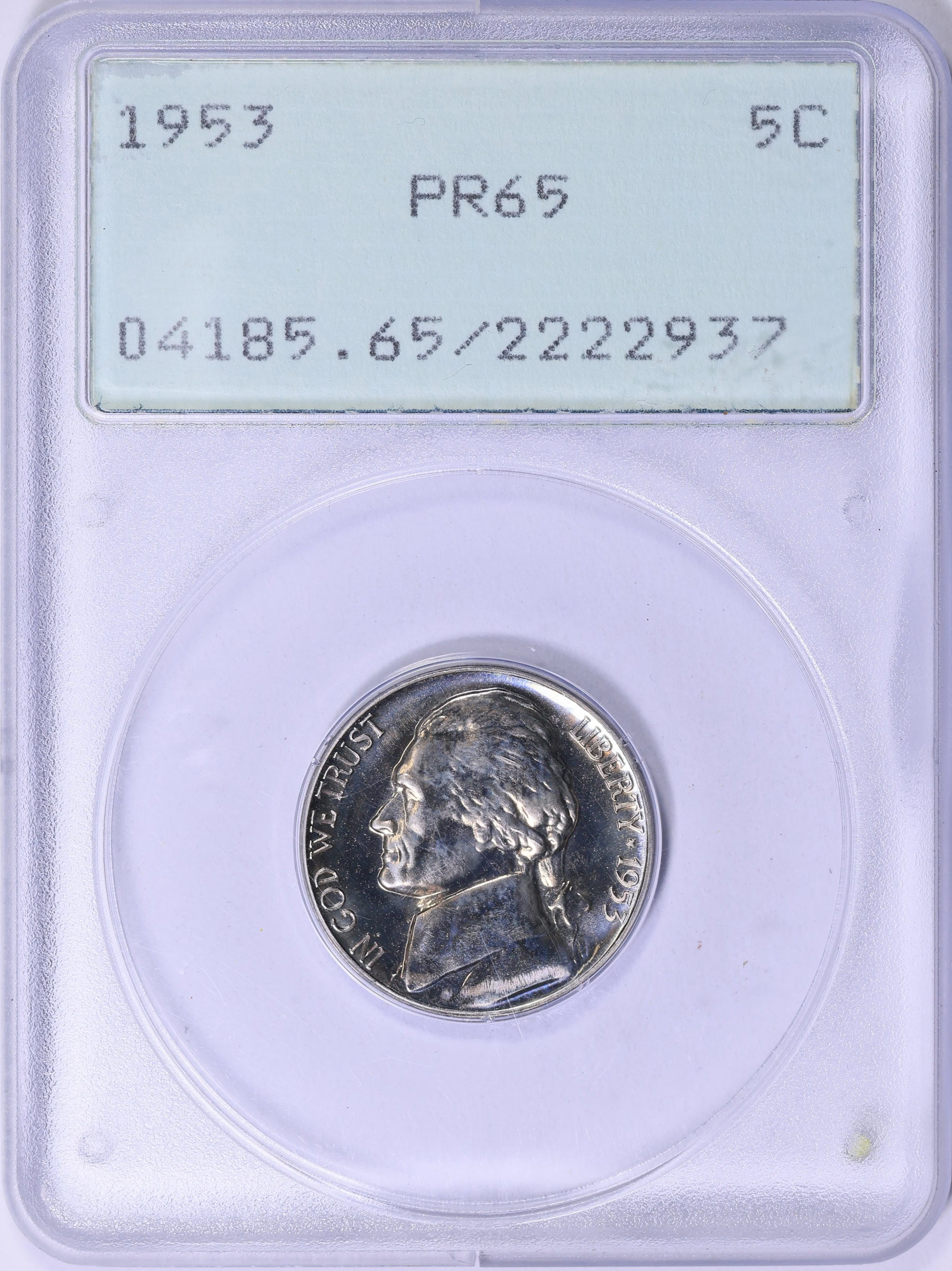 1953 Jefferson Nickel PCGS Proof-65 OGH (1st Gen) (Item 1879734) | GreatCollections Coin Auctions