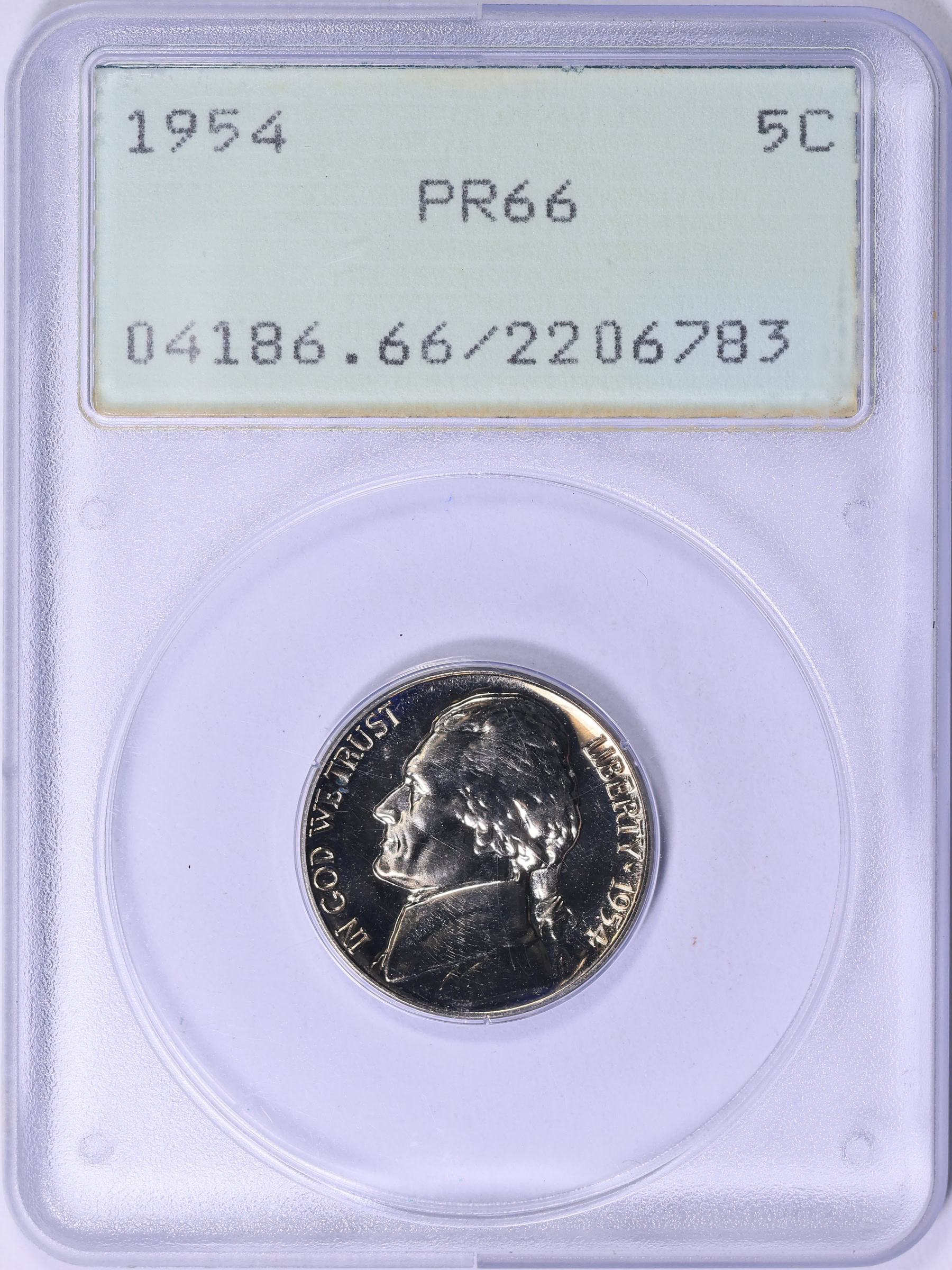 1954 Jefferson Nickel PCGS Proof-66 OGH (1st Gen) (Item 1879735) | GreatCollections Coin Auctions