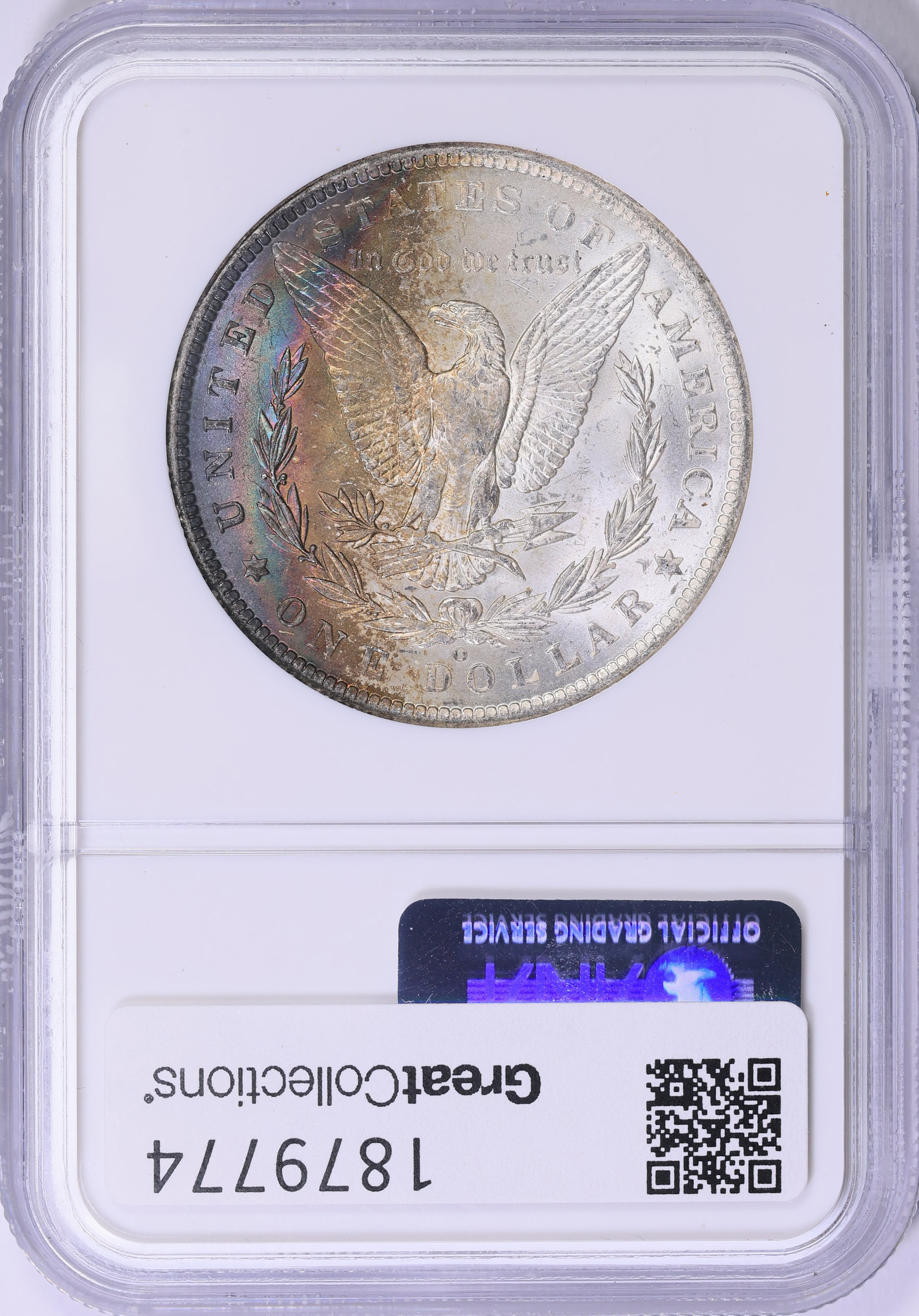 1885-O Morgan Silver Dollar NGC MS-63 (CAC Green) (Toned) (Item 1879774) | GreatCollections Coin ...