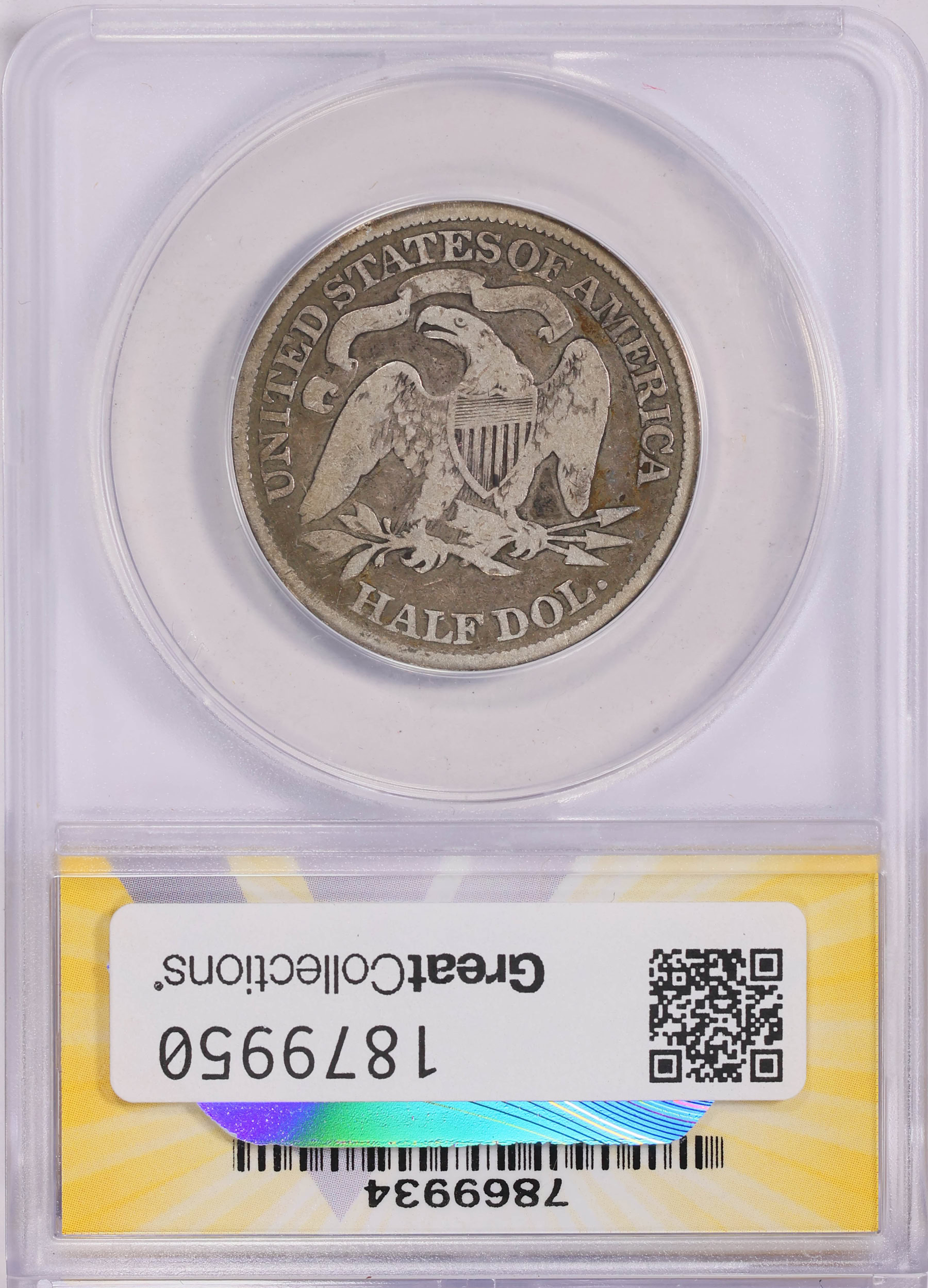 1868 Seated Liberty Half Dollar ANACS G-06 (Item 1879950) | GreatCollections Coin Auctions