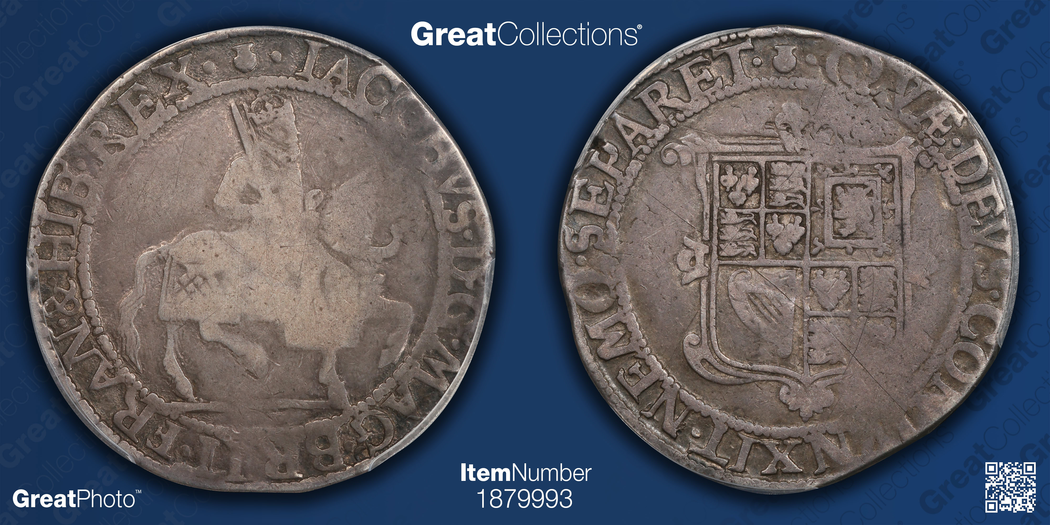 Scotland ND (1567-1625) Silver 30 Shillings of James VI English Arms in ...