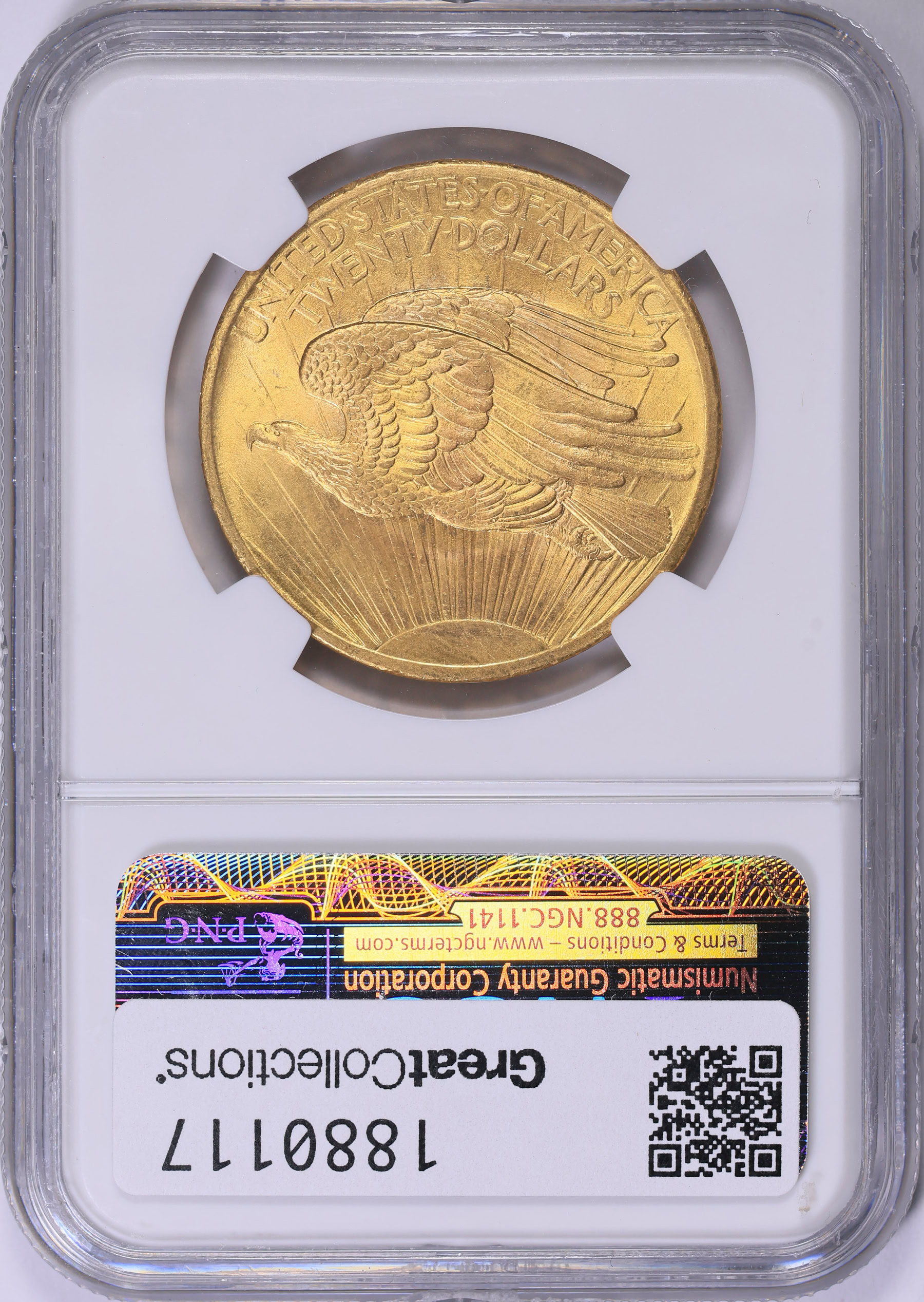 1908 Saint-Gaudens Gold Double Eagle No Motto NGC MS-68 (Item 1880117) | GreatCollections Coin ...