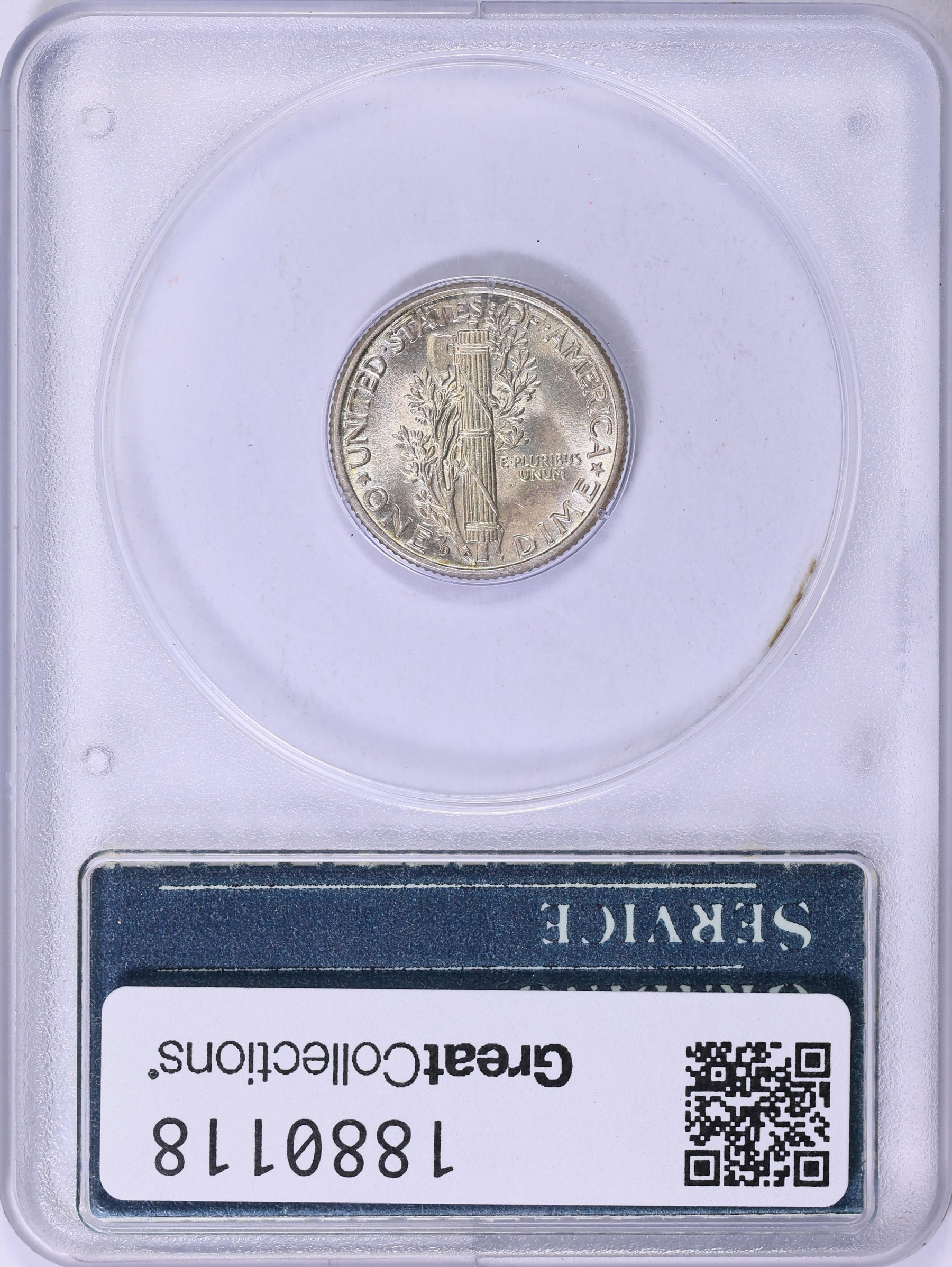 1941-D Mercury Dime PCGS MS-63 FB OGH (1st Gen) (Item 1880118) | GreatCollections Coin Auctions