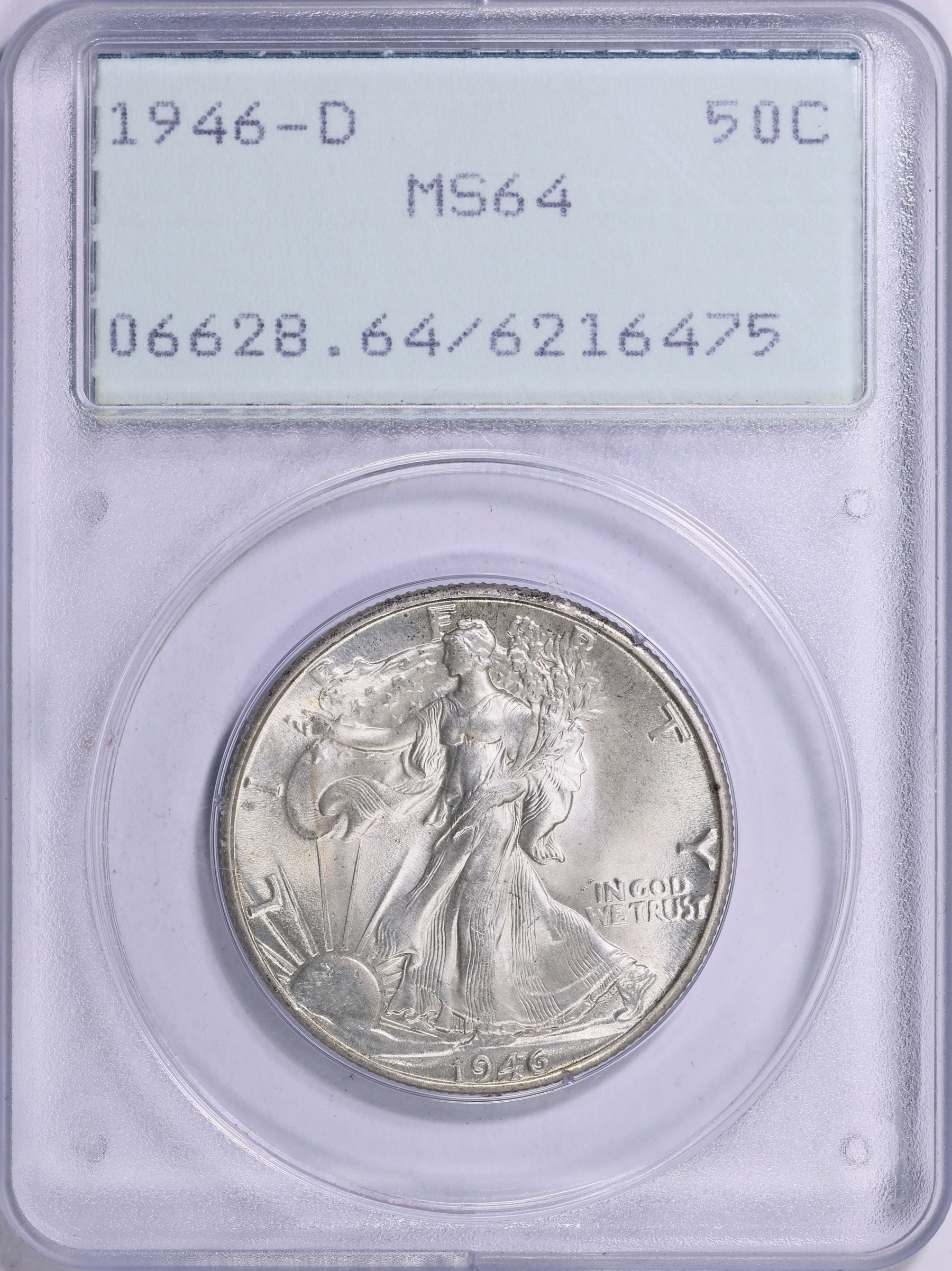 1946-D Walking Liberty Half Dollar PCGS MS-64 OGH (1st Gen) (Item 1880121) | GreatCollections ...