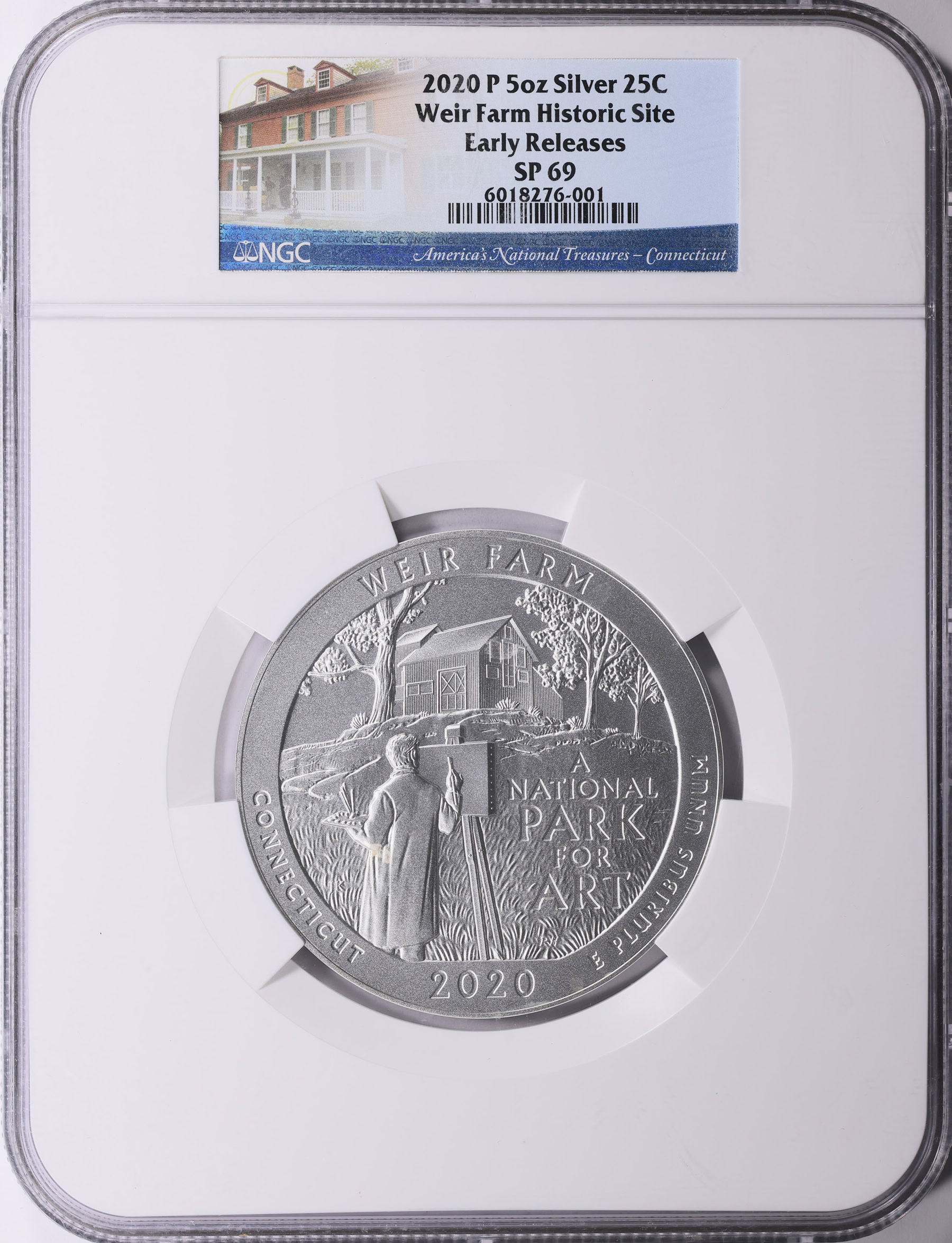 2020-P America the Beautiful 5 oz. Silver Quarter Weir Farm NP Early ...