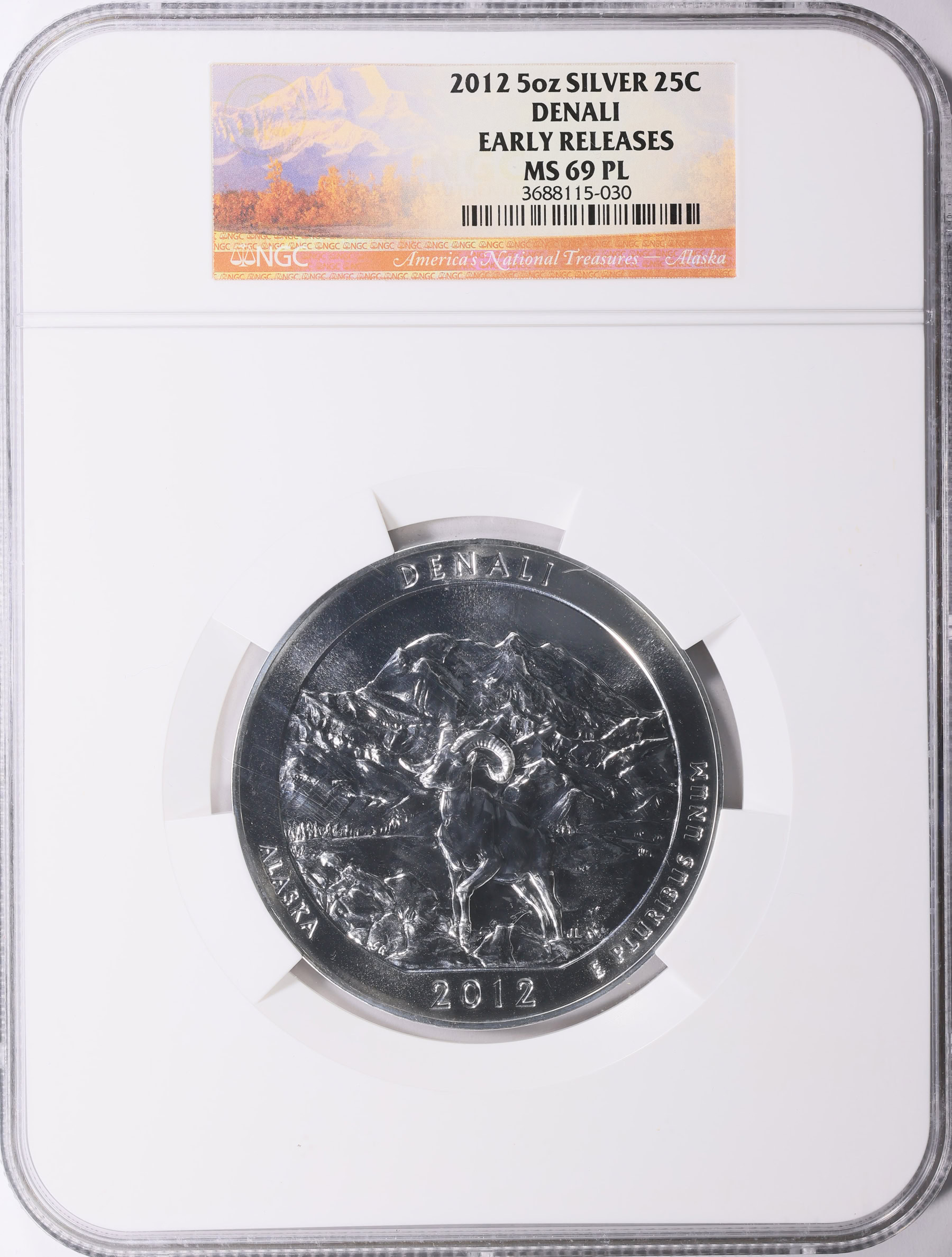 2012 America the Beautiful 5 oz. Silver Quarter Denali NP Early ...