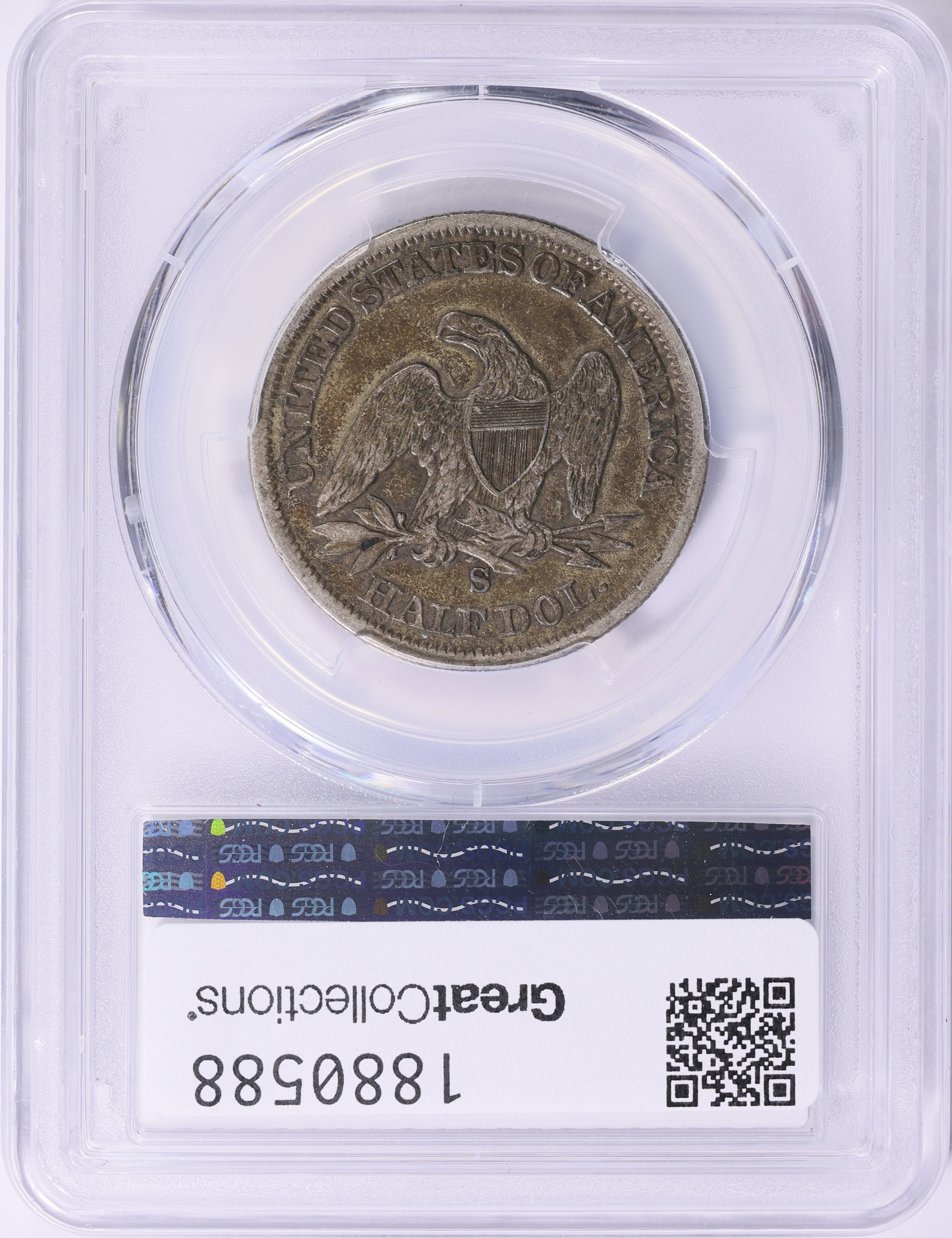 1860-S Seated Liberty Half Dollar Large S WB-1 PCGS VF-25 (Item 1880588) | GreatCollections Coin ...