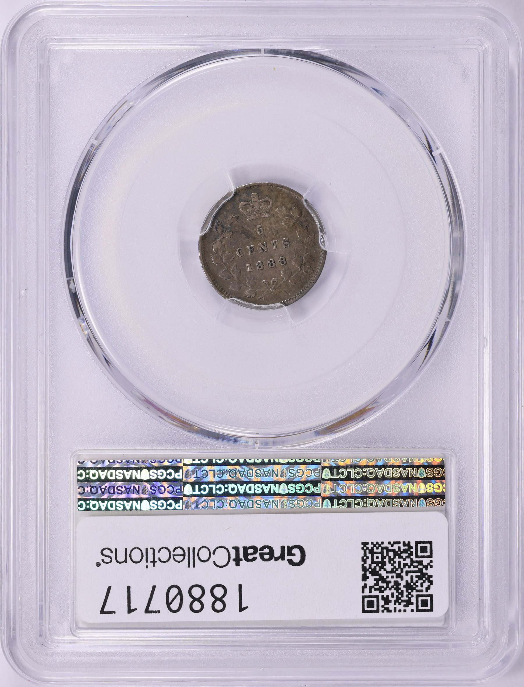 Canada 1888 Silver 5 Cents KM-2 PCGS Genuine XF Details (Item 1880717 ...