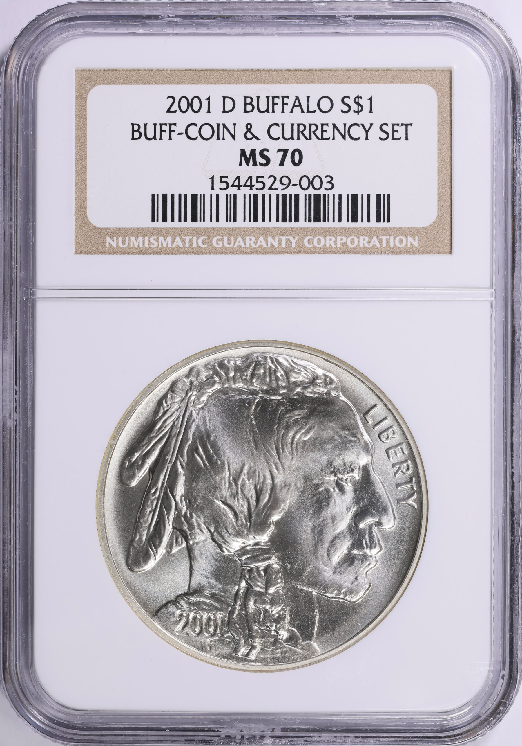 2001-D American Buffalo Silver Dollar (From the Coin and Currency Set ...