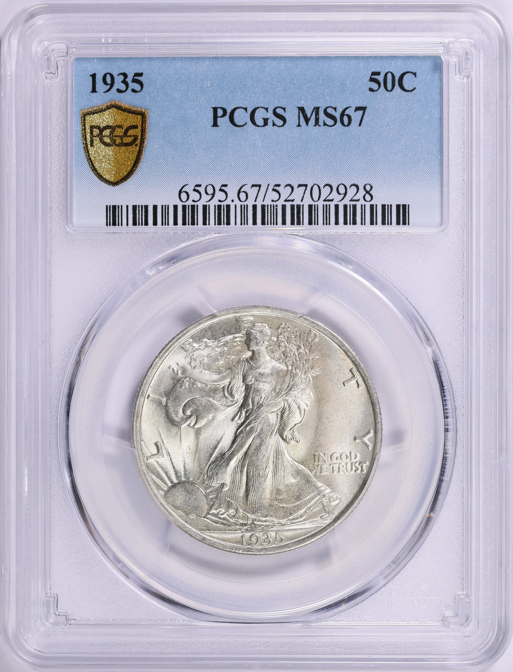 1935 Walking Liberty Half Dollar PCGS MS-67 (Item 1880783) | GreatCollections Coin Auctions