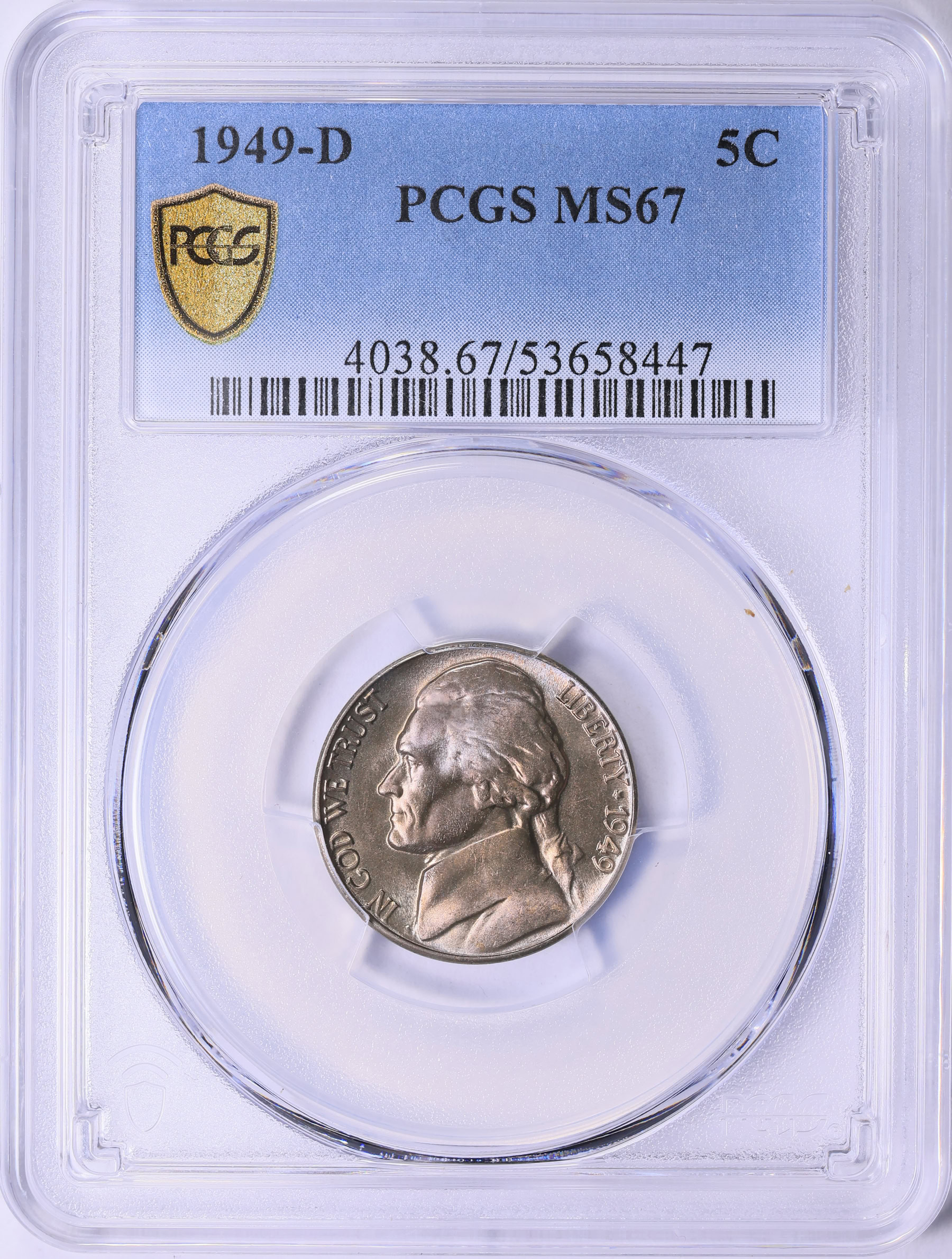 1949-D Jefferson Nickel PCGS MS-67 (Item 1880949) | GreatCollections ...