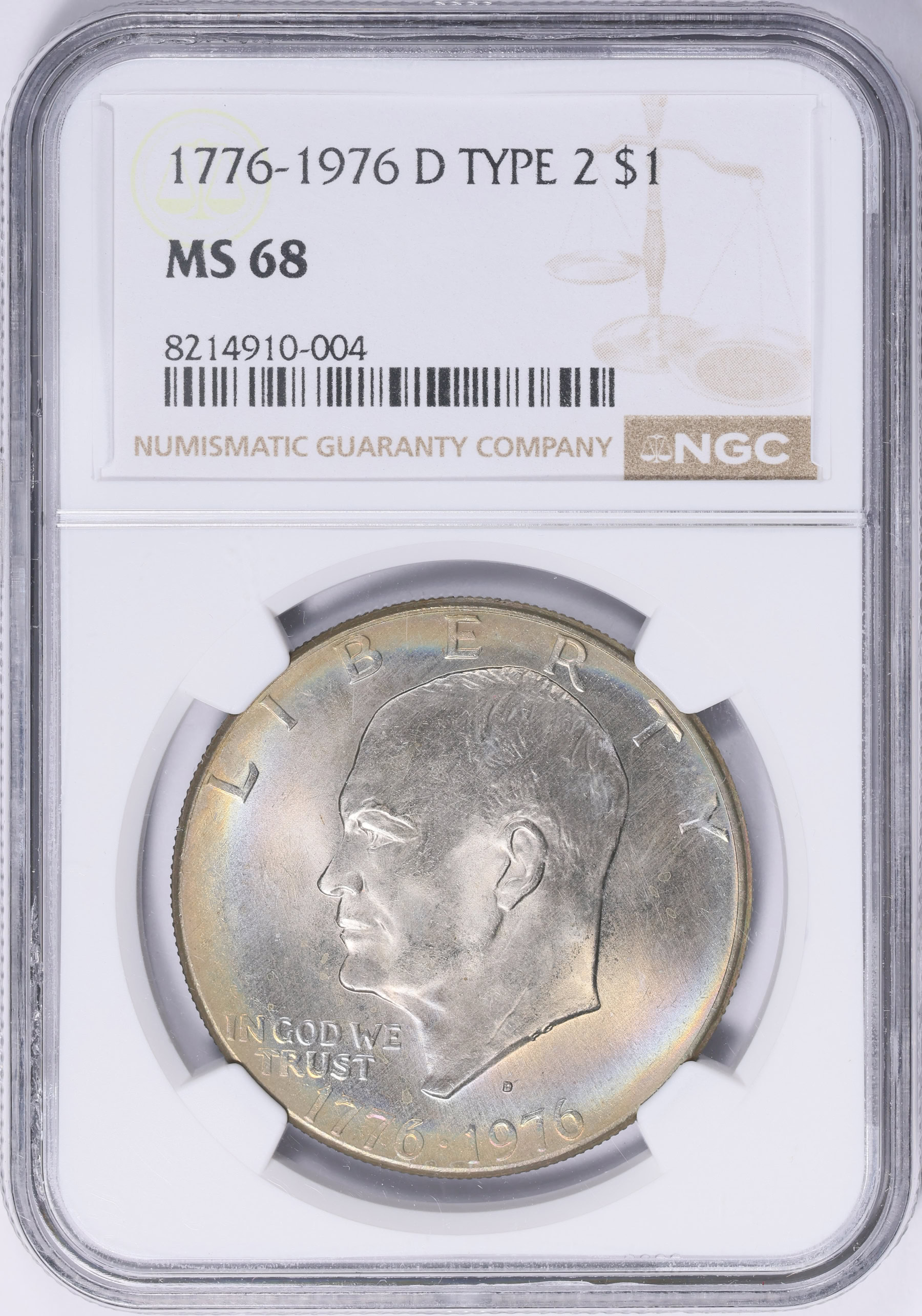1976-D Eisenhower Dollar Type 2 NGC MS-68 (Toned) (Item 1881018 ...