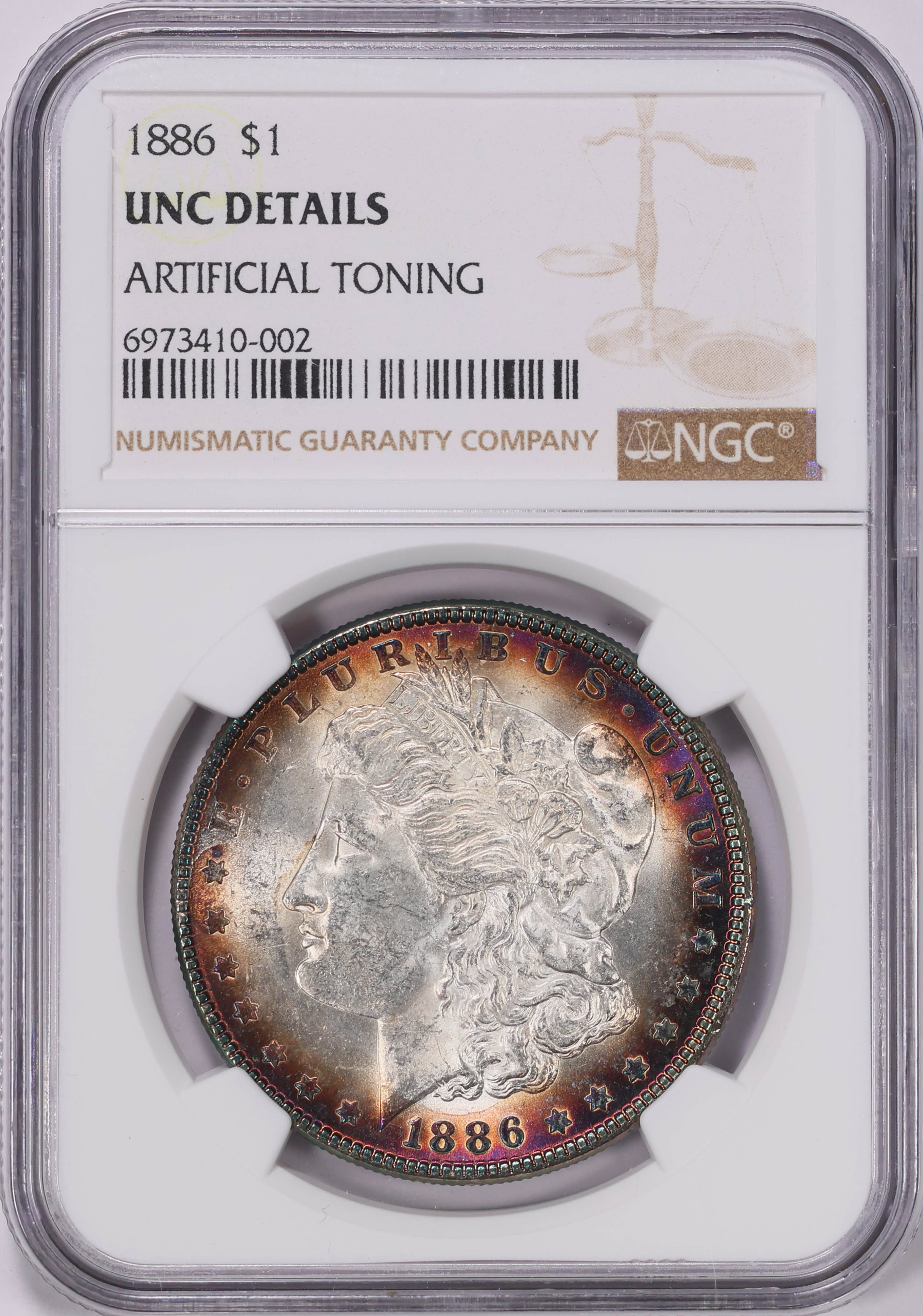 1886 Morgan Silver Dollar NGC Unc Details (Art. Toned) (Item 1881089 ...